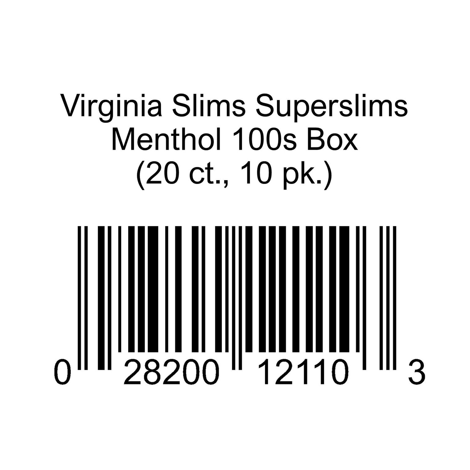 Virginia Slims Superslims Menthol 100s Box (20 ct., 10 pk.) - Samsclub.com