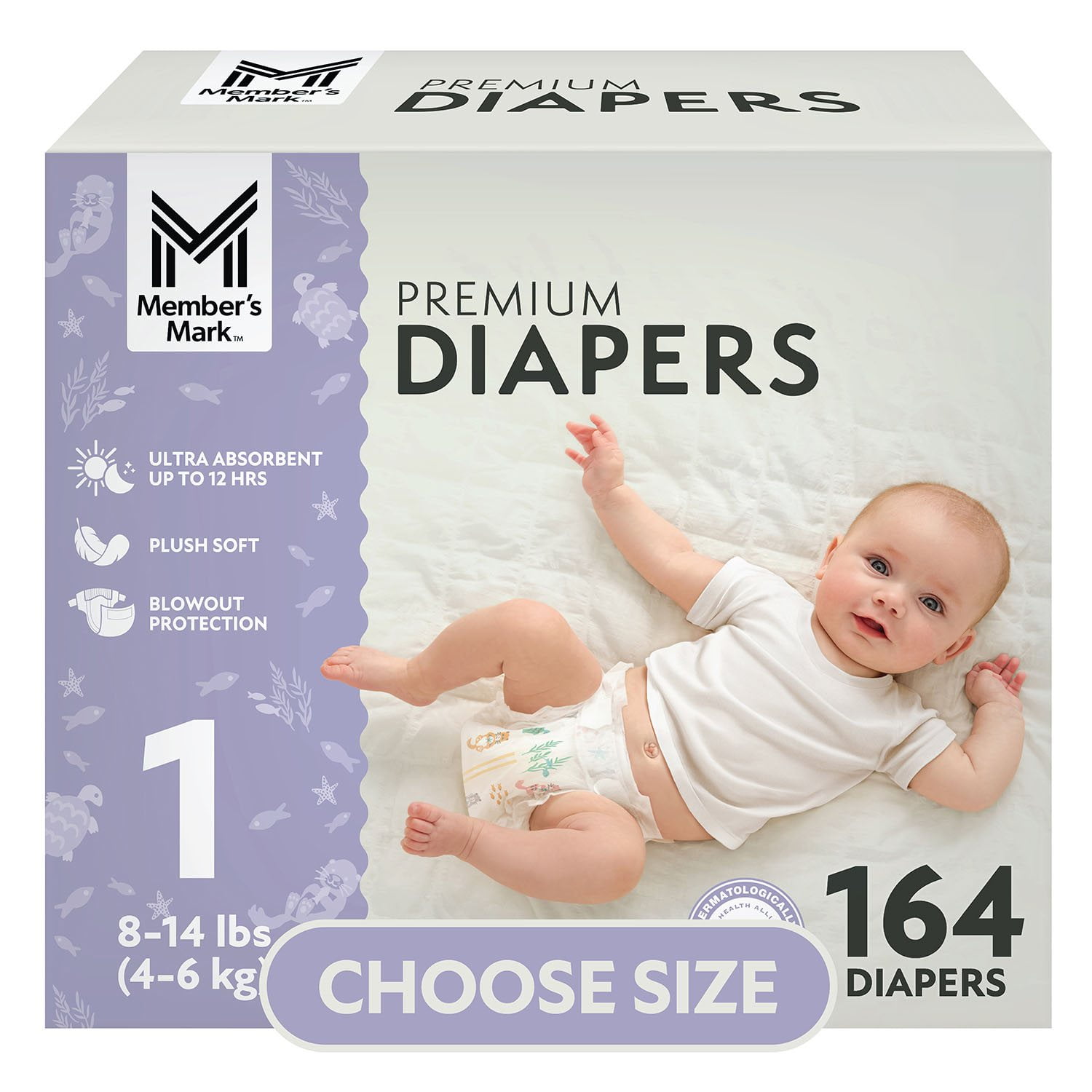 Member's Mark Premium Baby Diapers, Sizes Newborn - 8 - Samsclub.com