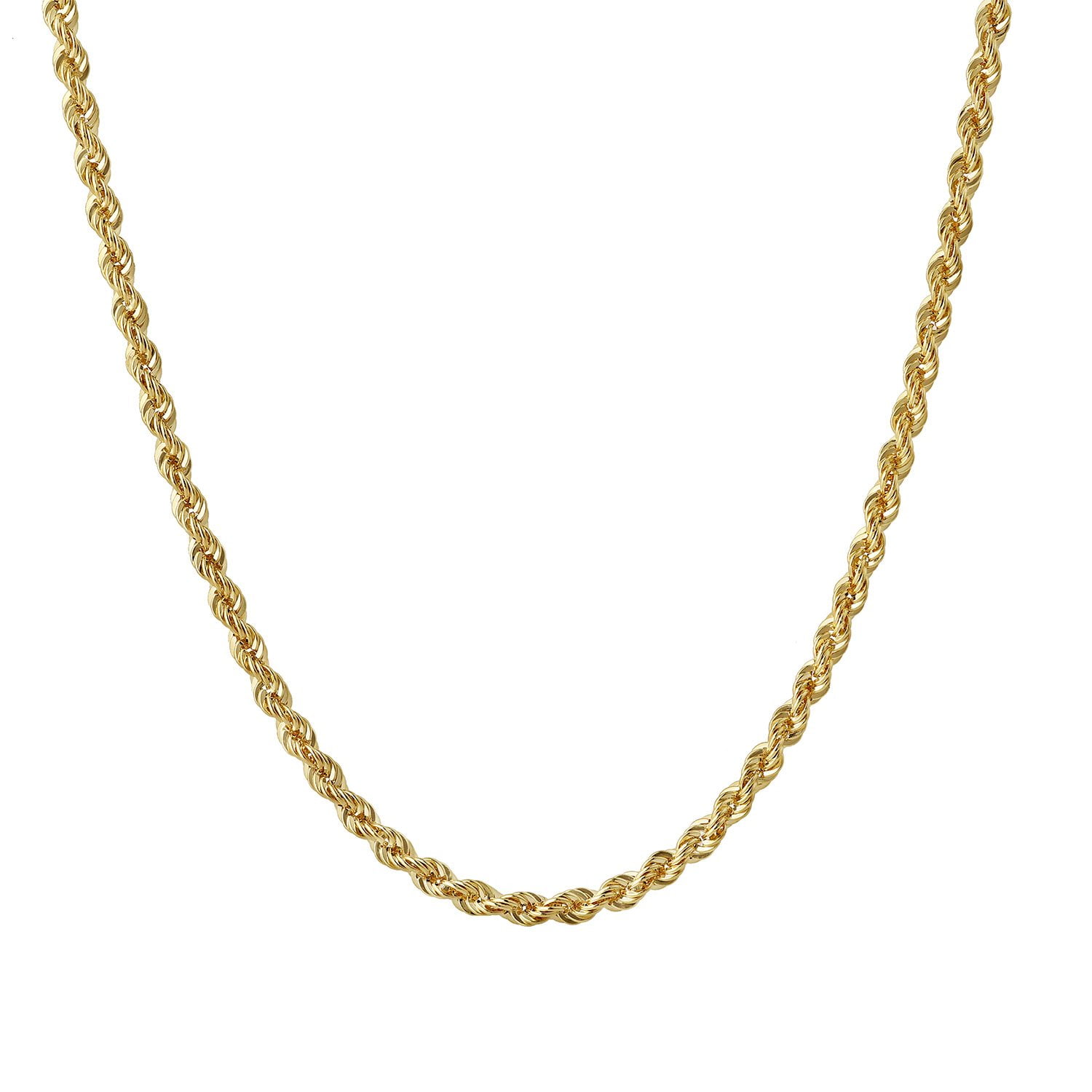 Semi Solid Rope Chain Necklace in 14K Gold - Samsclub.com