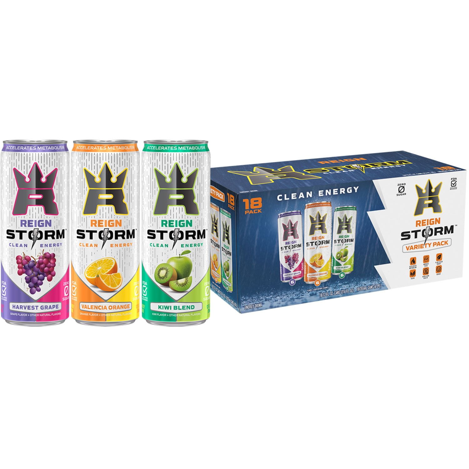 Reign Storm Variety Pack, 12 fl. oz., 18 pk. - Samsclub.com