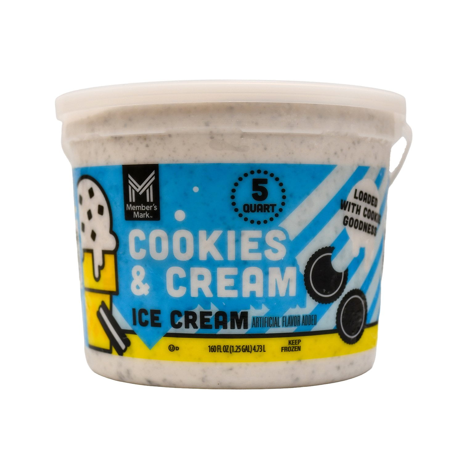 Member's Mark Cookies and Cream Ice Cream Pail, 5 qt. - Customer ...