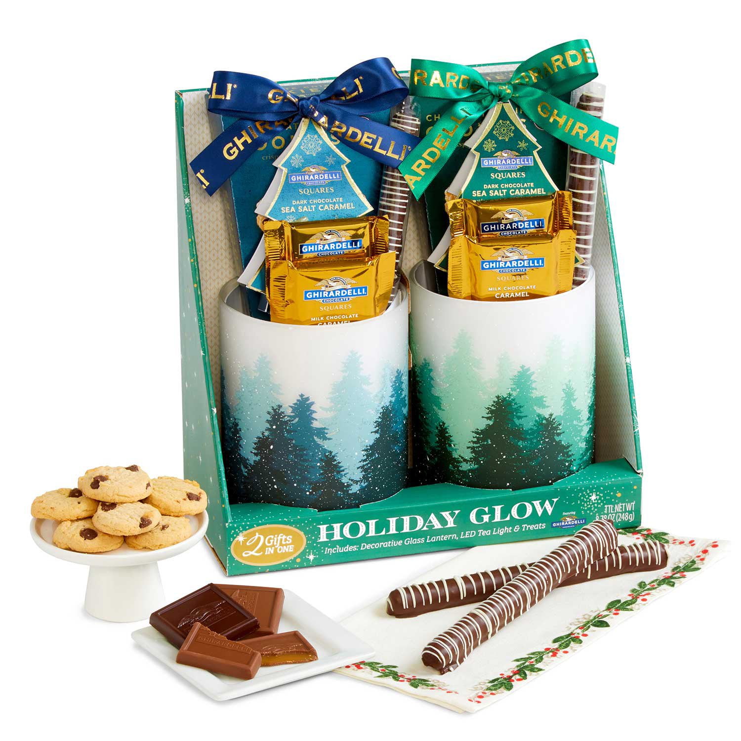 Ghirardelli Glass Lantern Gift Set, 2 ct. - Samsclub.com