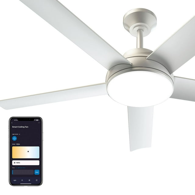 Atomi Smart Luminus 52” 5-Blade Indoor Ceiling Fan with RGB Light & App ...