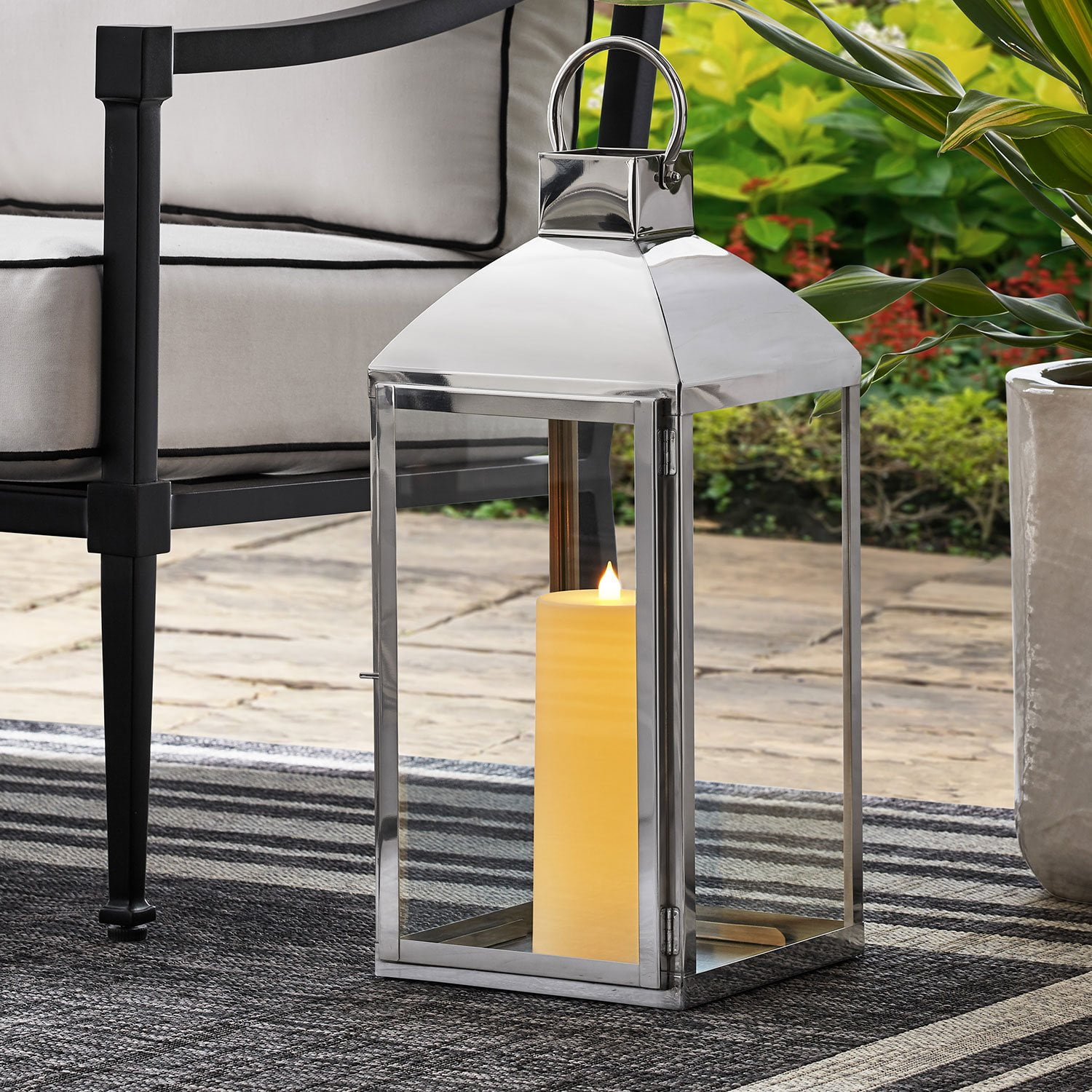Member's Mark Stainless Steel Lantern with Glass - Samsclub.com