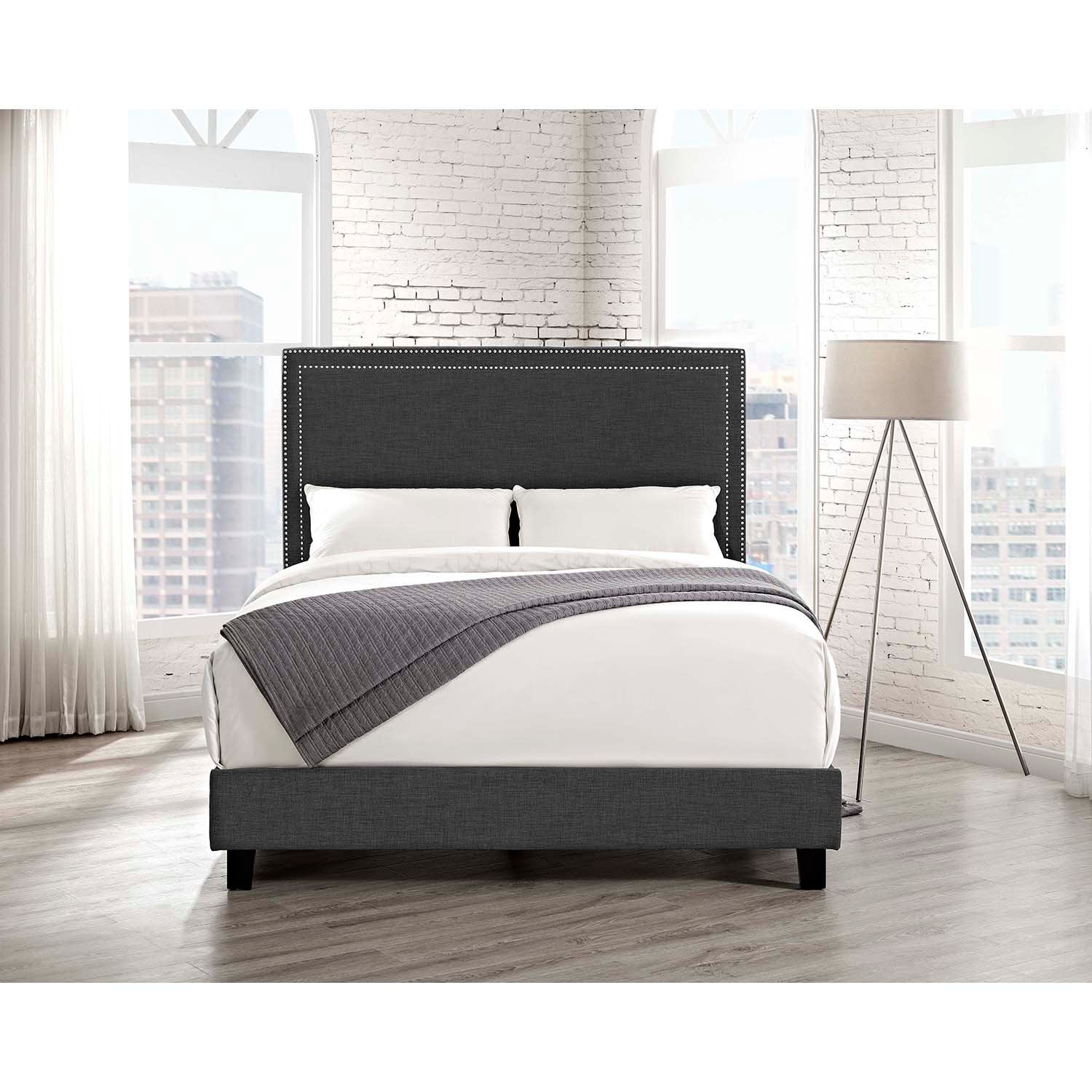 Emery Upholstered Platform Bed, Assorted Sizes and Colors - Samsclub.com