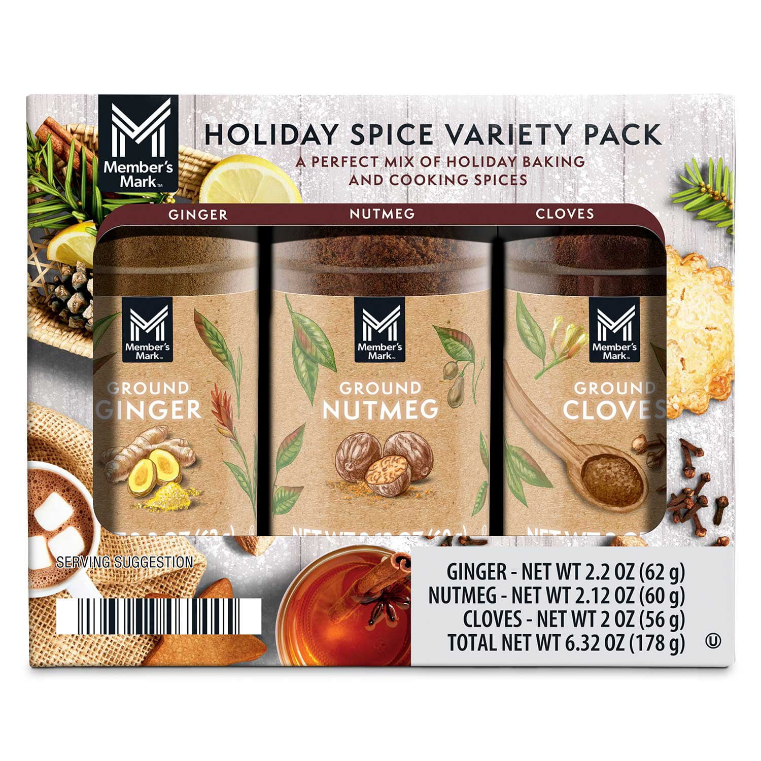 Member's Mark Holiday Baking & Cooking Spices, Variety Pack, 6.32 oz ...