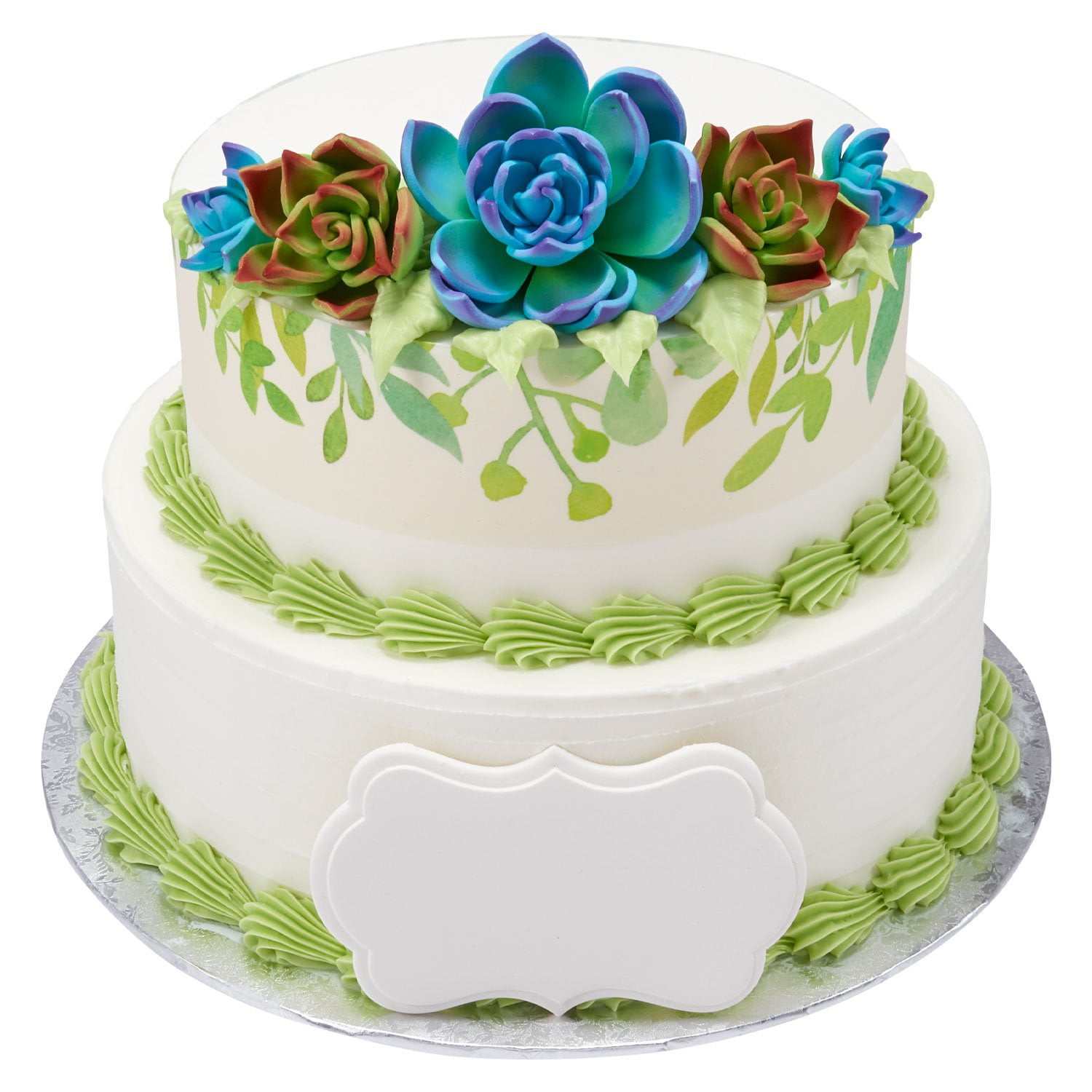 Succulents with Texture Two-Tier Cake - Samsclub.com