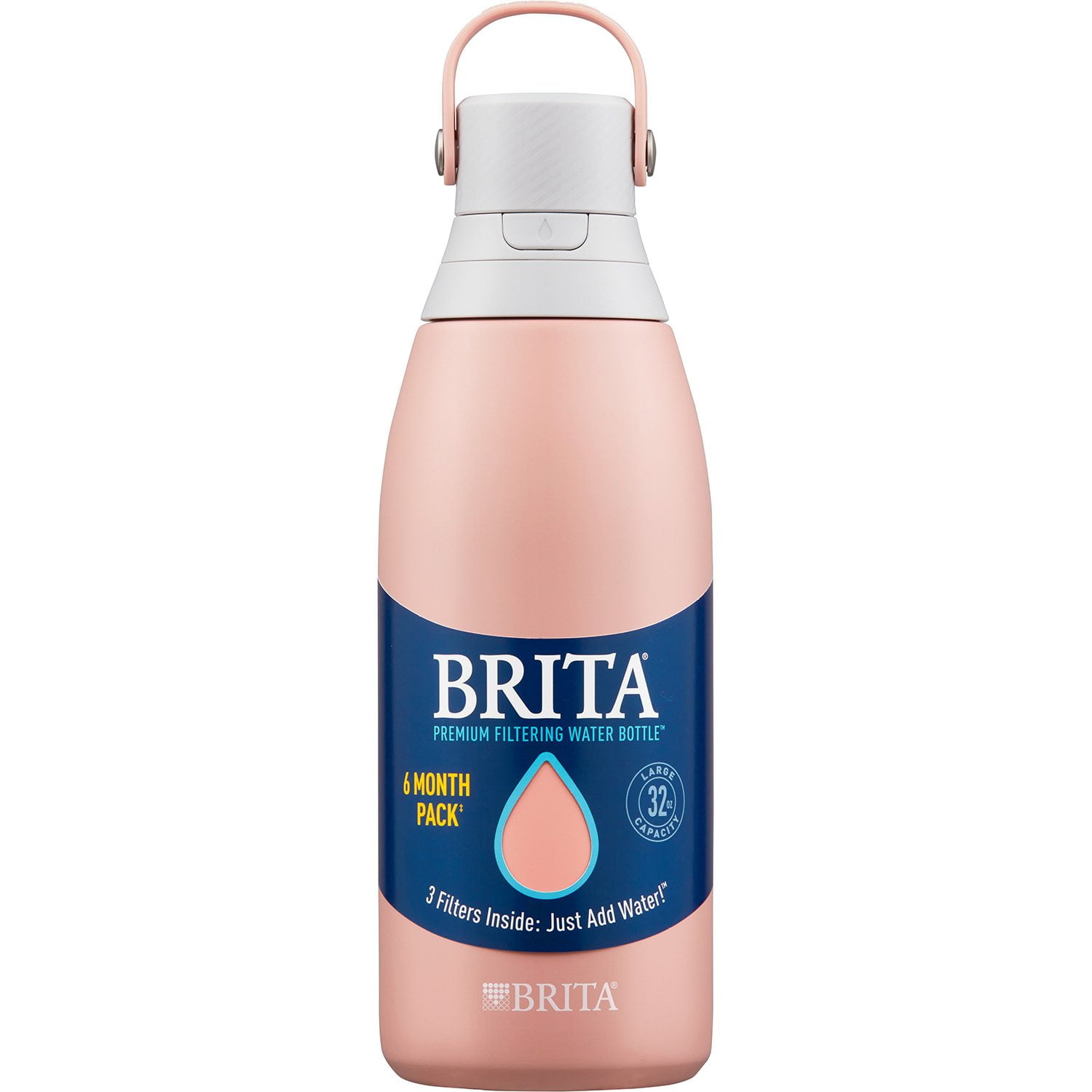 Brita 32-oz. Stainless Steel Water Bottle with 3 Filters, Choose Color ...