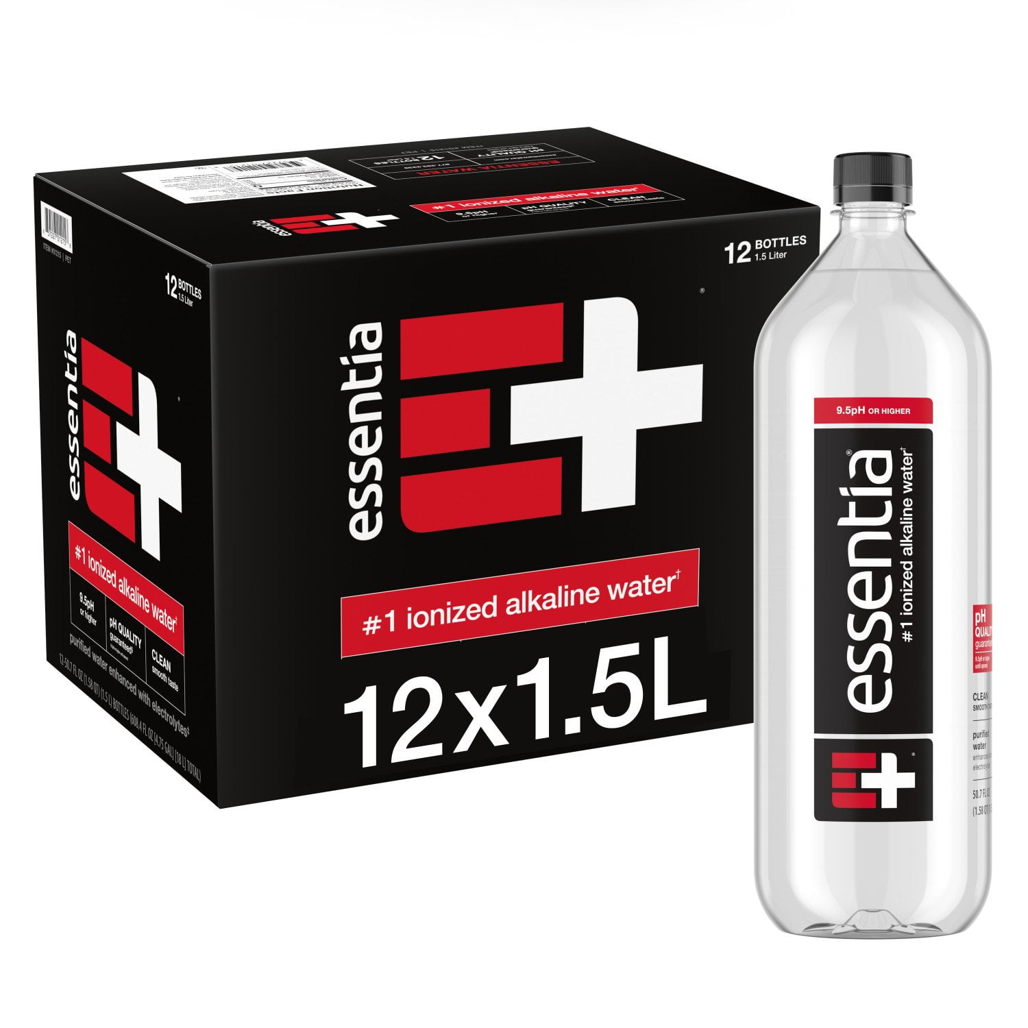 Essentia Bottled Water, Ionized Alkaline Water 1.5 L., 12 pk ...