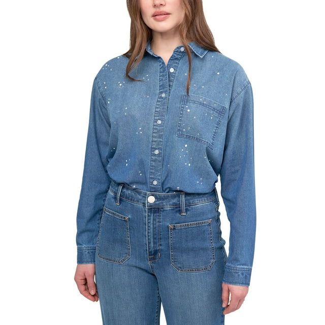 Seven7 Women's Denim Button Up - Samsclub.com