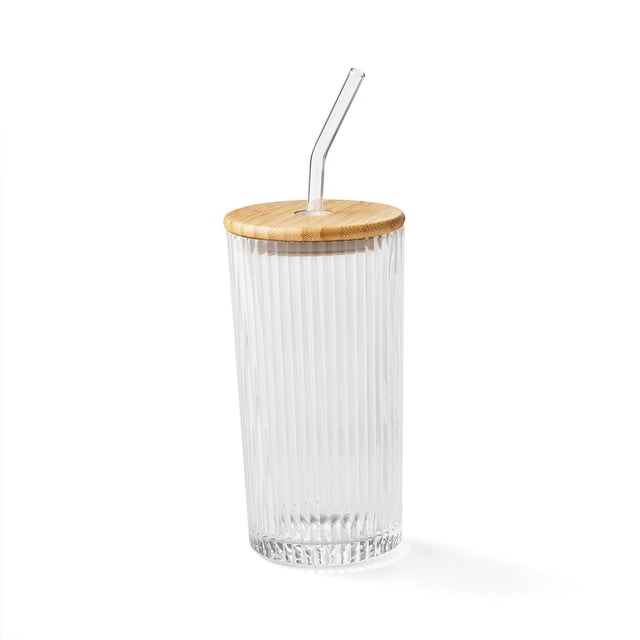Member's Mark 4-Pack Glass Tumblers with Bamboo Lids - Samsclub.com