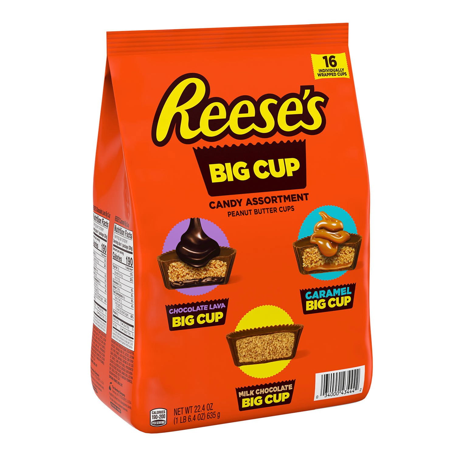 REESE'S Big Cup Assorted Flavored Peanut Butter Cups Candy, 16 pcs ...