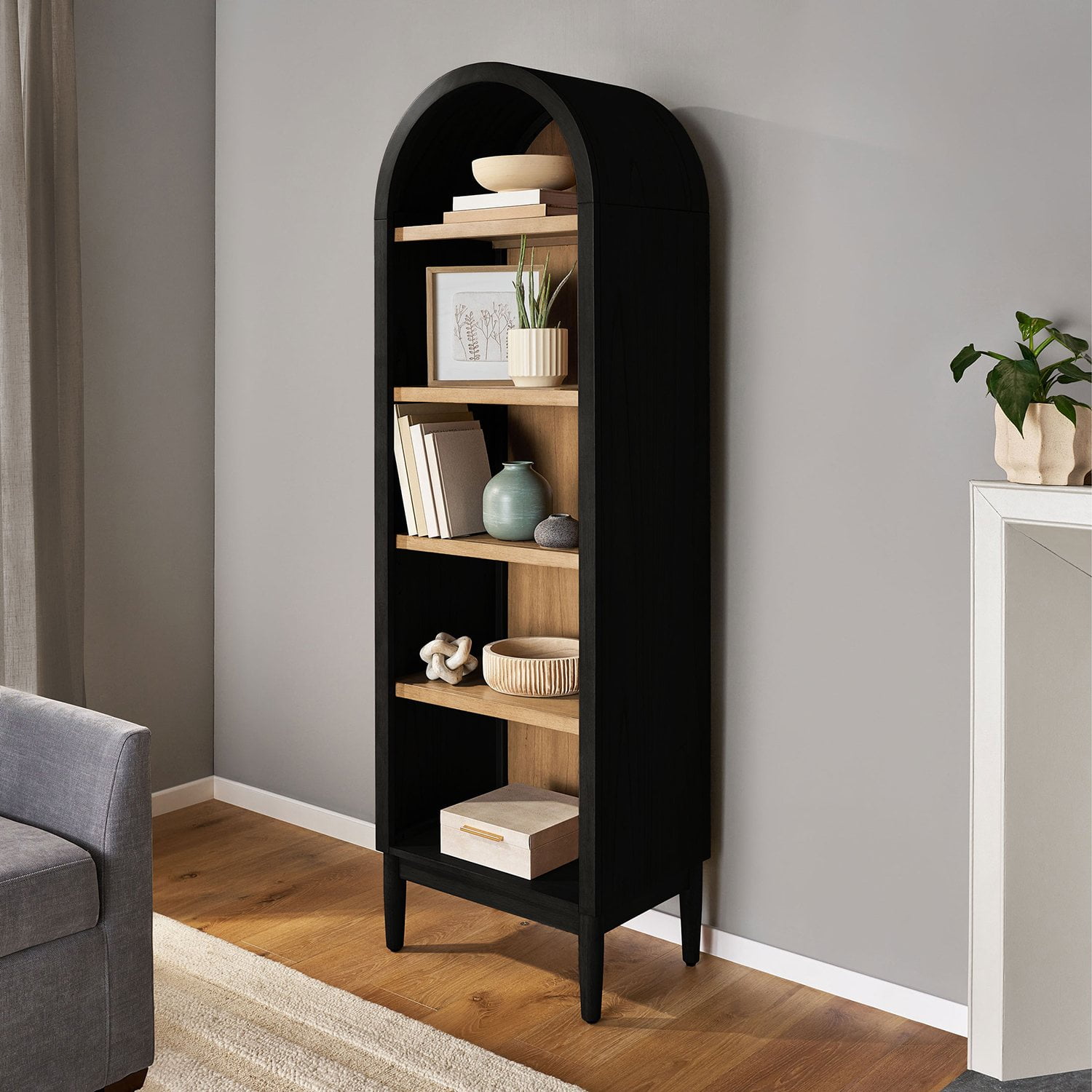 Member's Mark Enzo Narrow Arch Bookcase with Shelves - Samsclub.com