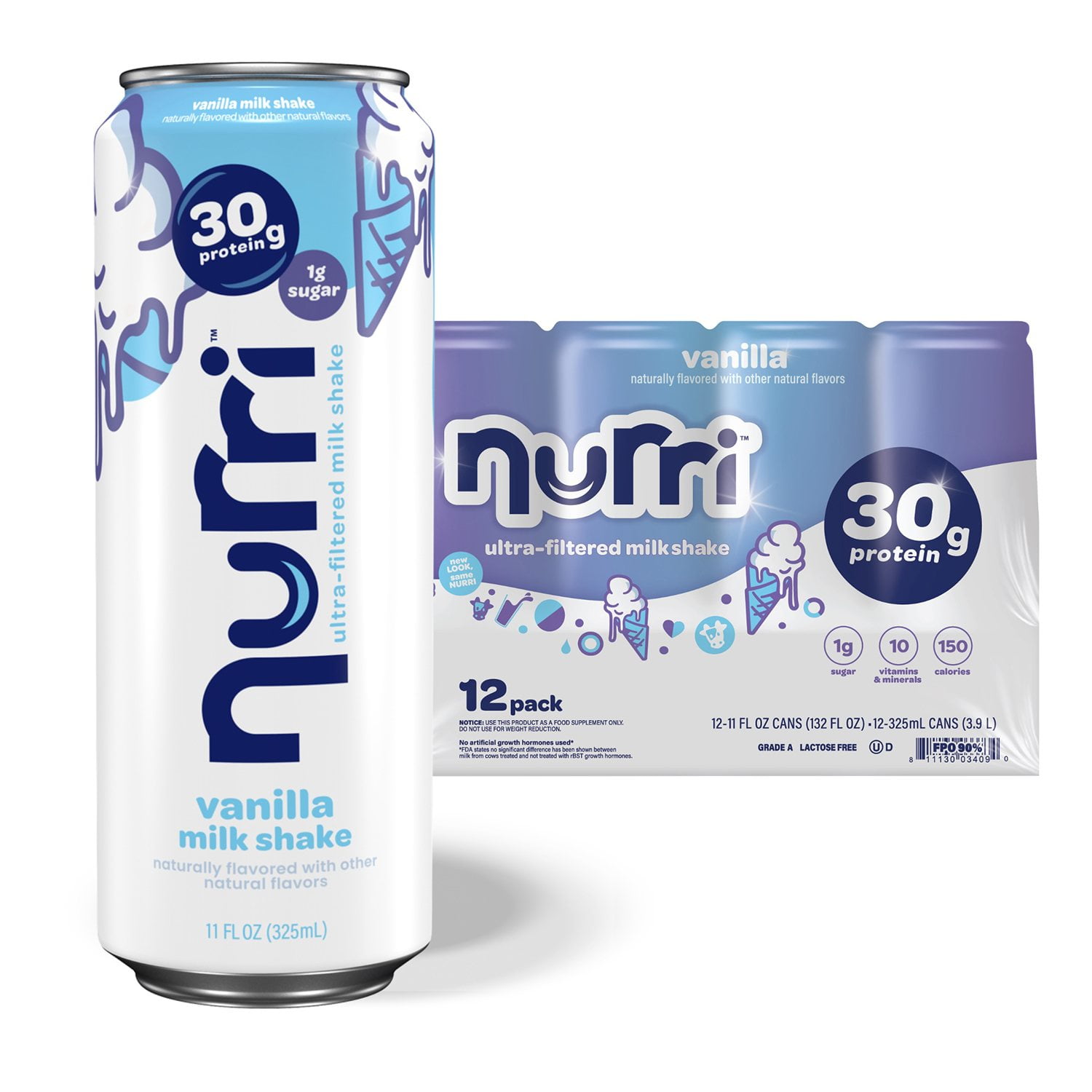 Nurri 30g Protein Vanilla Milk Shake 11 fl. oz., 12 pk. - Samsclub.com
