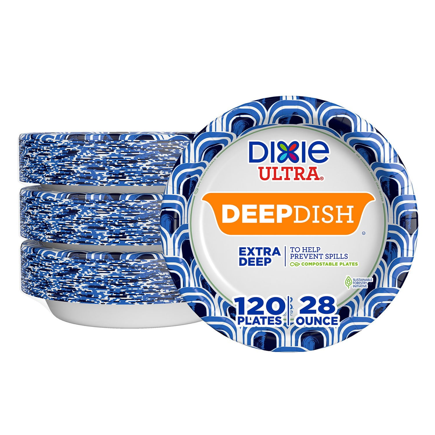 Dixie Ultra Extra Deep Dish Paper Plates, 9", 28 oz., 120 ct ...
