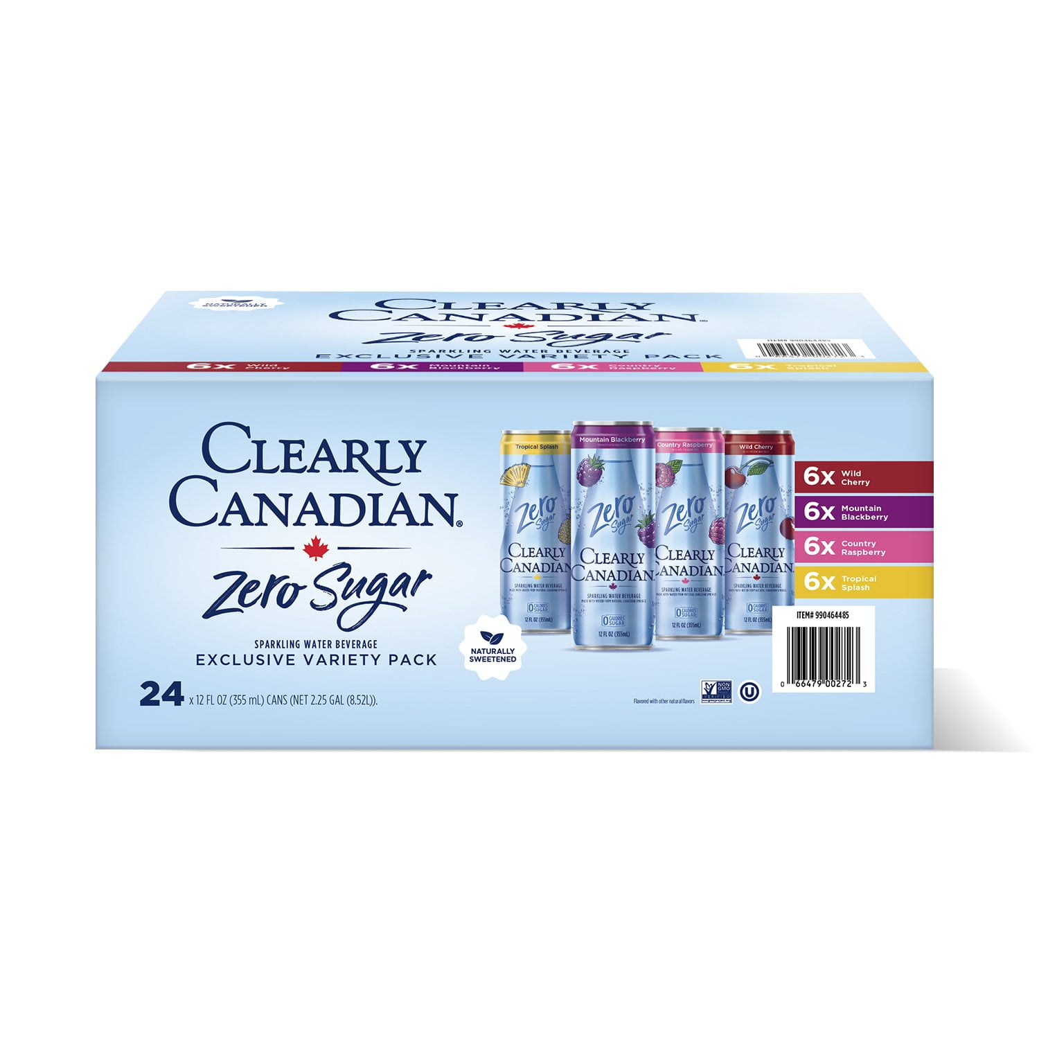 Clearly Canadian Zero Sugar Variety Pack, 12 fl. oz., 24 pk. - Samsclub.com
