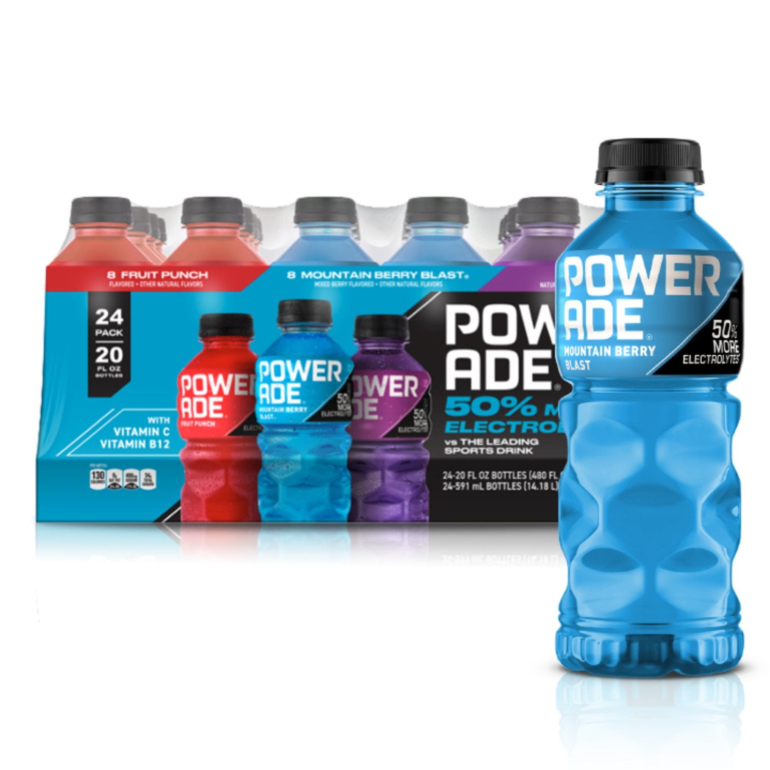POWERADE Variety Pack Bottles, 20 fl. oz., 24 pk. - Samsclub.com