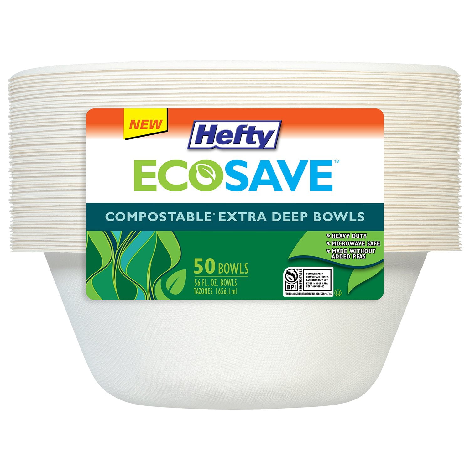 Hefty ECOSAVE Extra Deep Bowls, 56 oz., 50 ct. - Samsclub.com