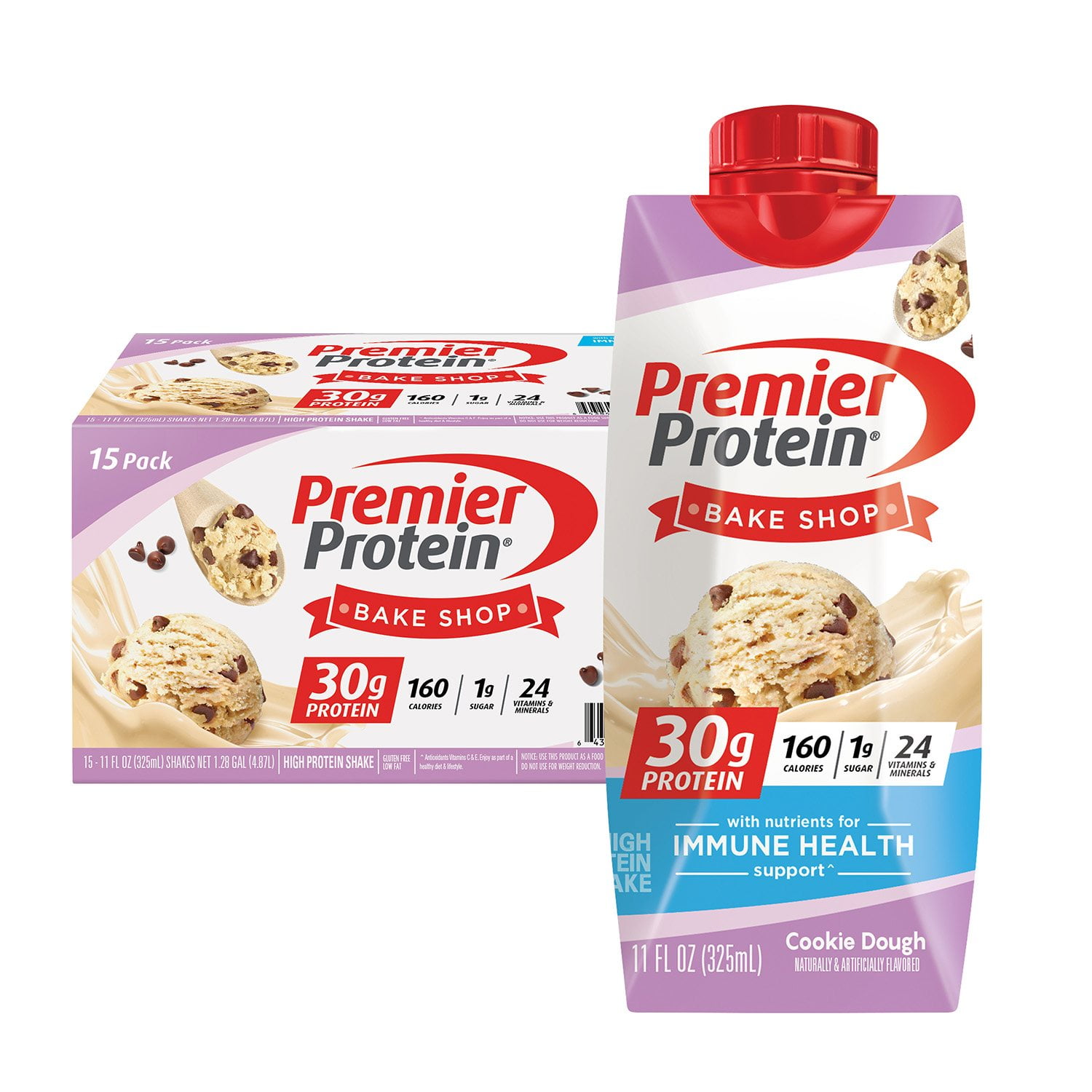 Premier Protein 30g High Protein Shake, Cookie Dough, 11oz., 15 pk ...