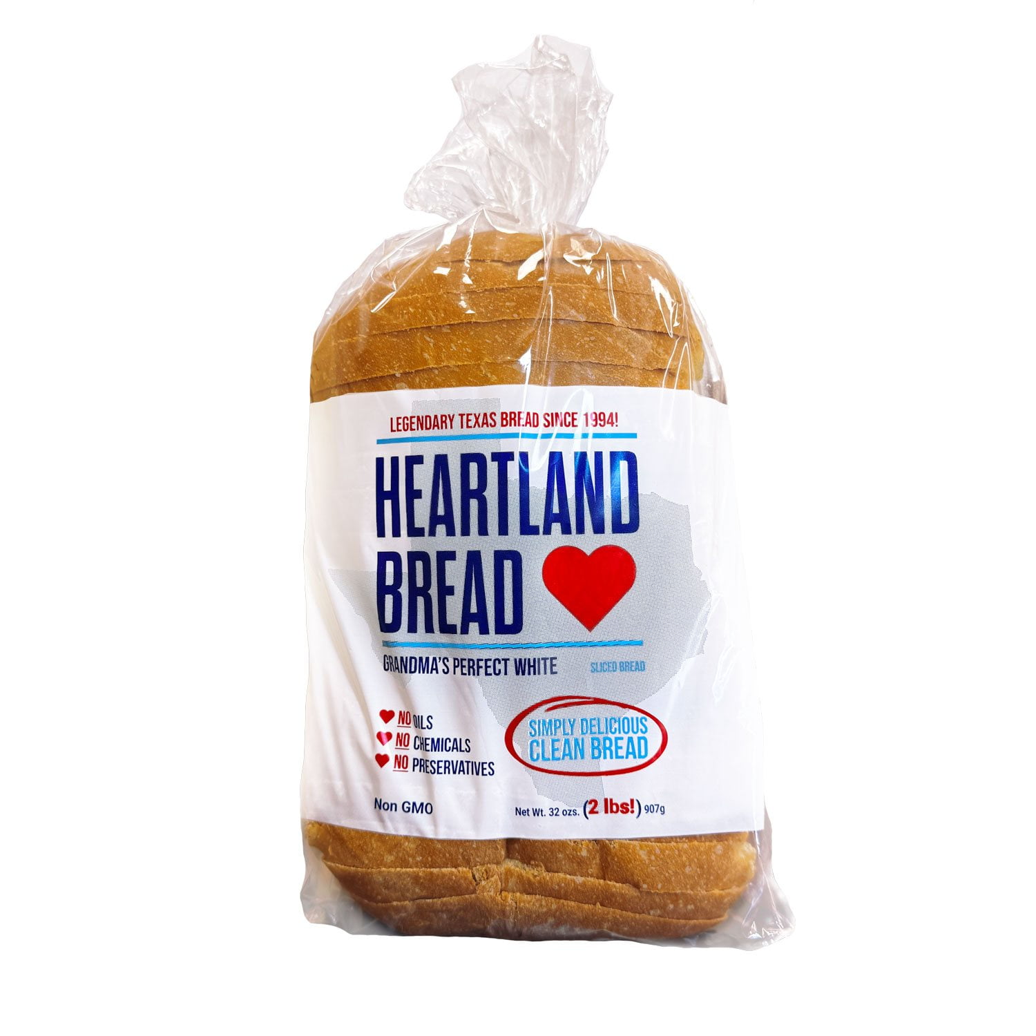 Heartland Bread, Grandma's Perfect White Sliced Bread, 32 oz ...