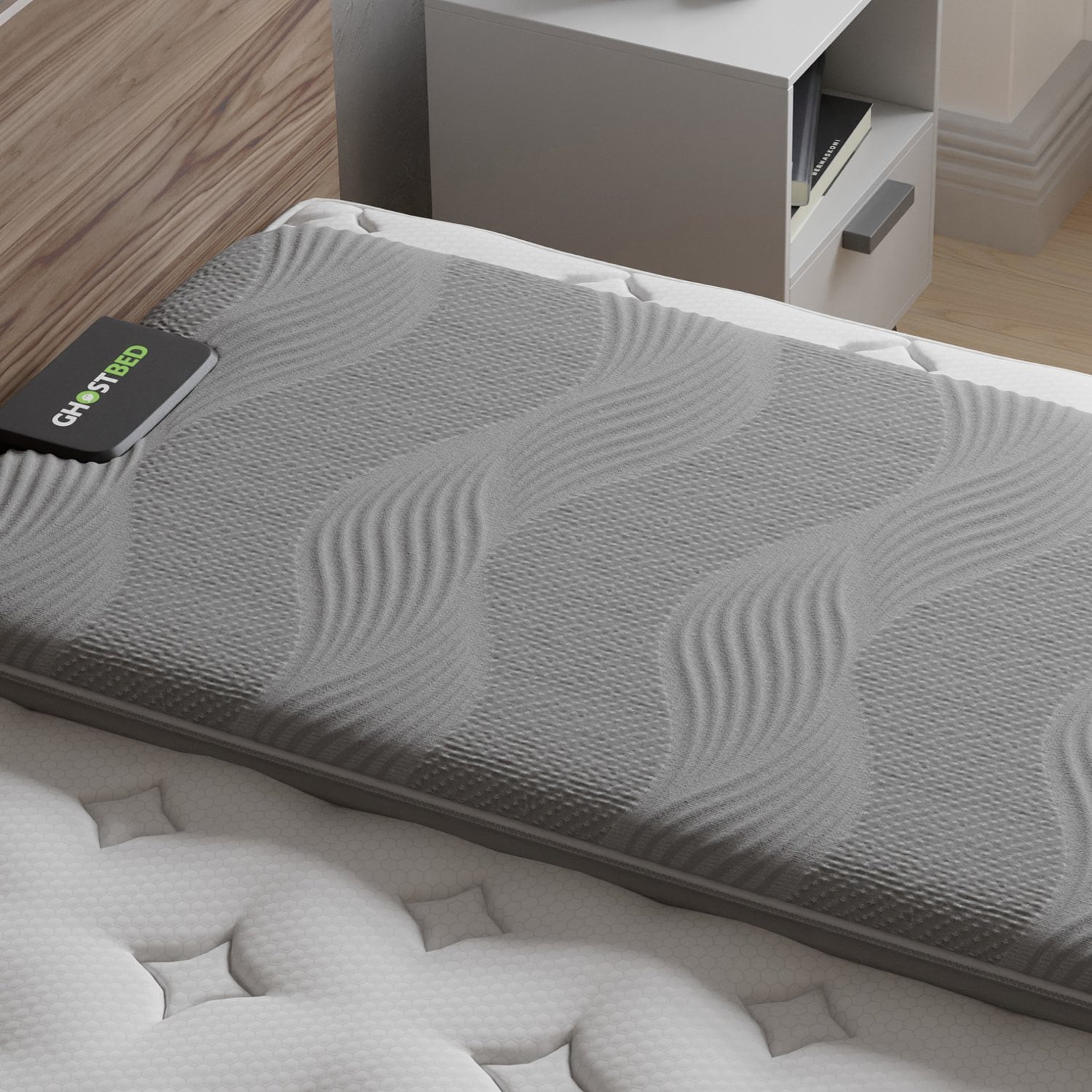 GhostBed Massage Topper with Personalized Air Pressure Massage ...