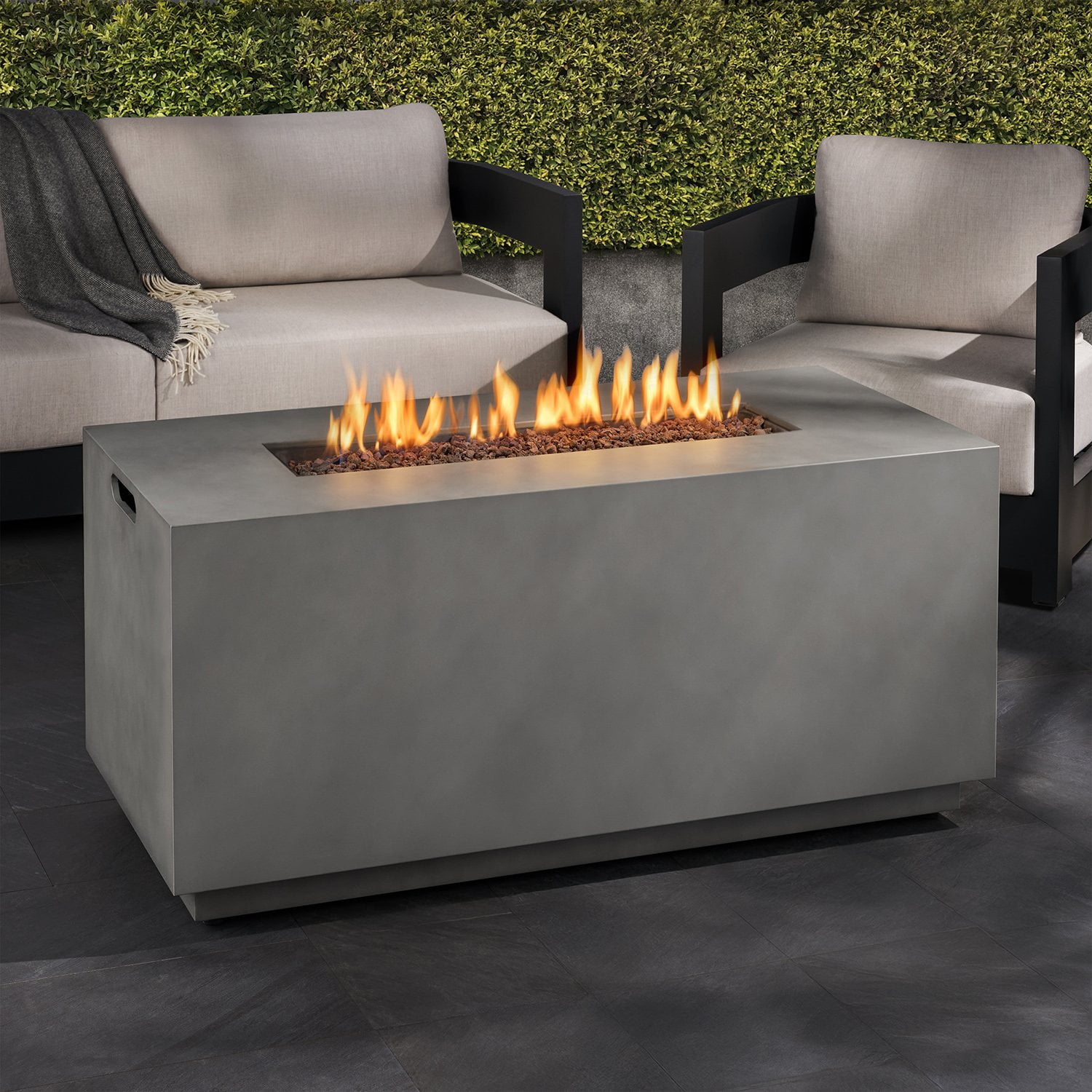 Member's Mark 52" Rectangular Concrete Finish Gas Fire Pit - Samsclub.com