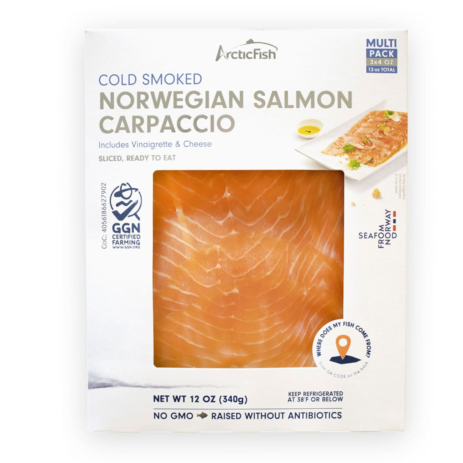 ArcticFish Cold Smoked Norwegian Salmon Carpaccio (12 oz.) - Samsclub.com