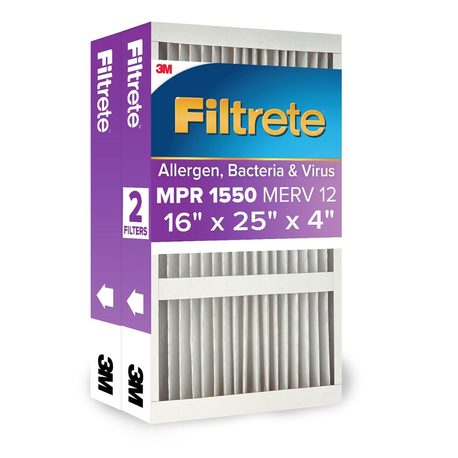 Filtrete Allergen Reduction Filter for 4" Housings, 1500 MPR, MERV 12 ...