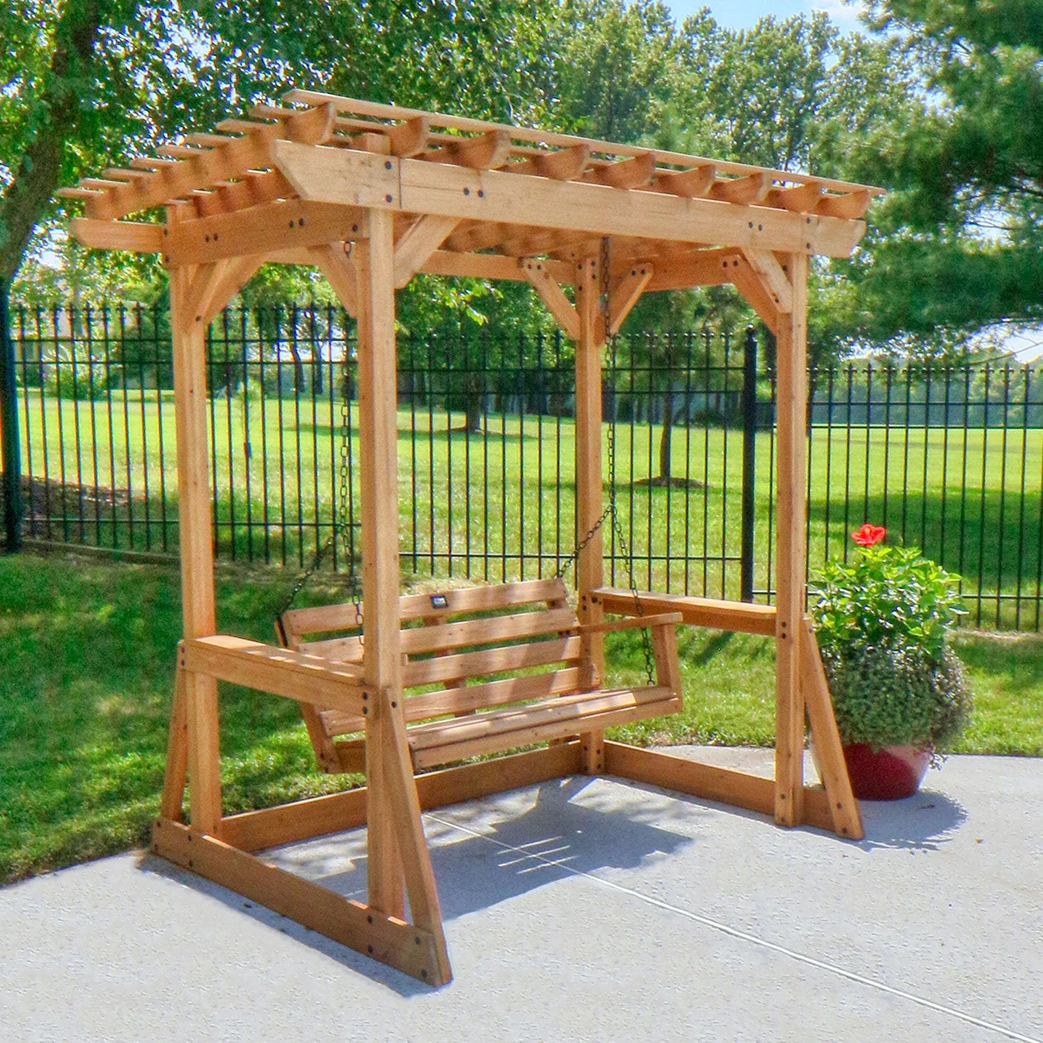 Backyard Discovery Callahan Cedar Pergola Swing - Samsclub.com
