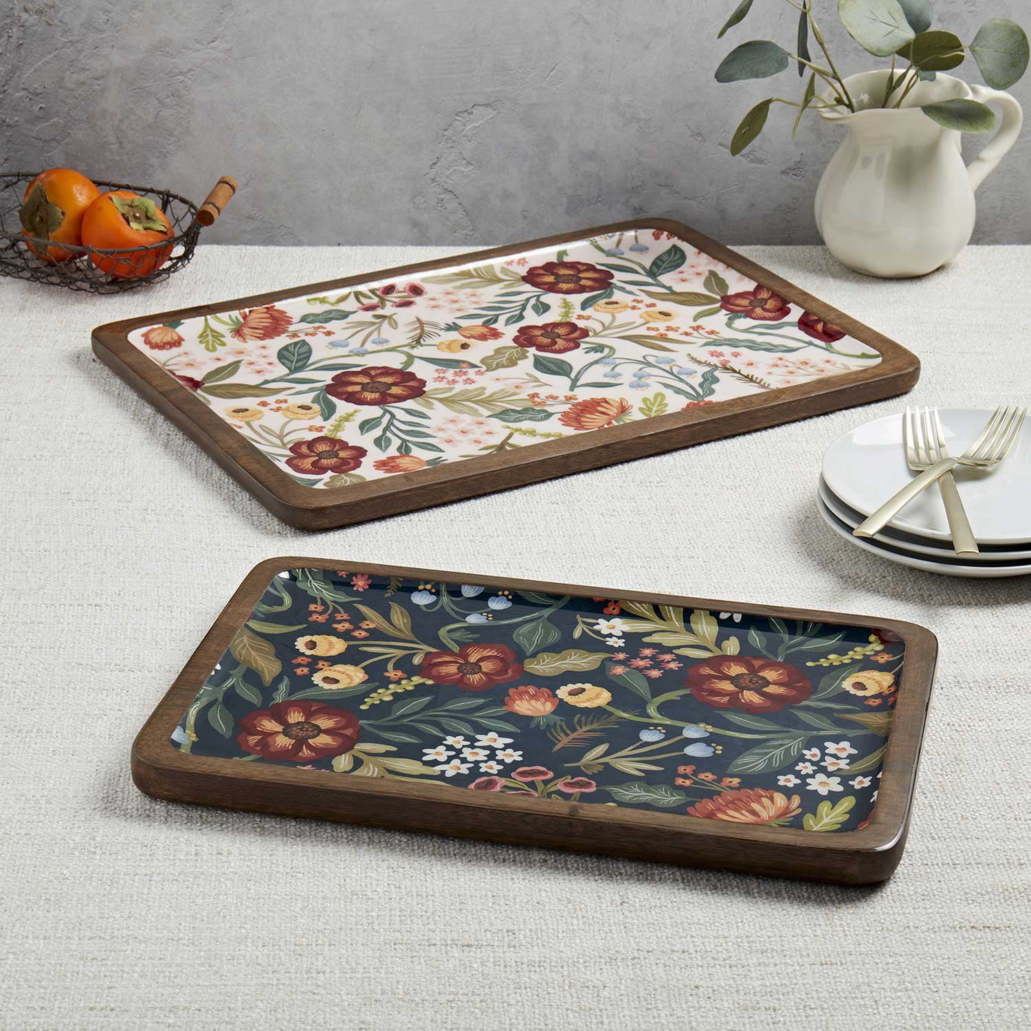 Member's Mark Set of 2 Mango Wood Rectangular Serving Trays - Samsclub.com