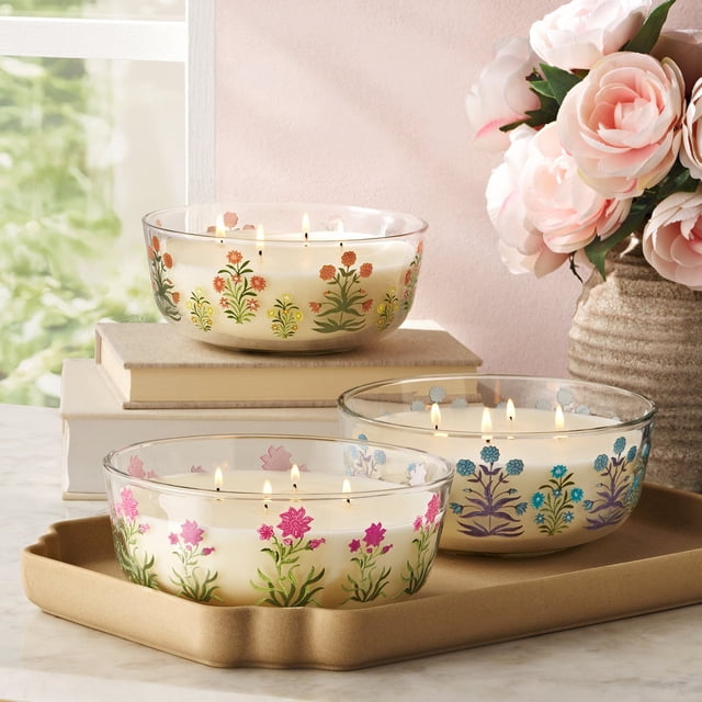 Member's Mark 4-Wick Floral Candle, 28 oz. - Samsclub.com