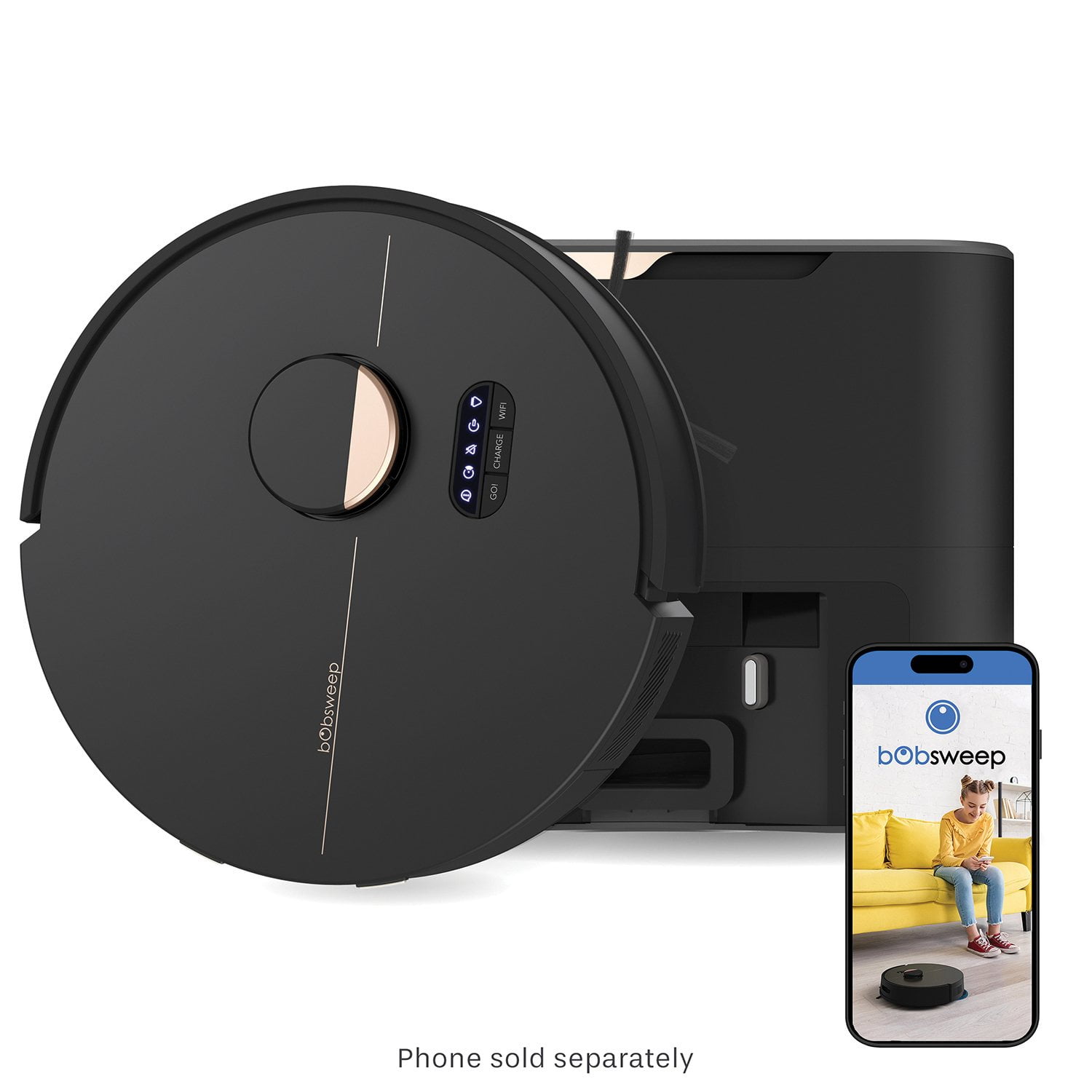 Dustin Plus Self-Emptying Robot Vacuum & Mop With 100-Day Dock ...