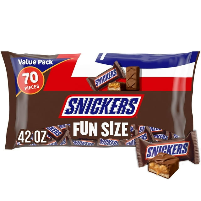 SNICKERS Milk Chocolate Candy Bars, Fun Size, 70 pcs. - Samsclub.com