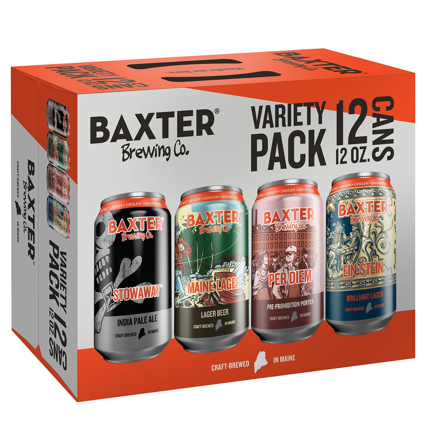 Baxter Ale and Lager Beer Variety Pack, 12 fl. oz. can, 12 pk ...
