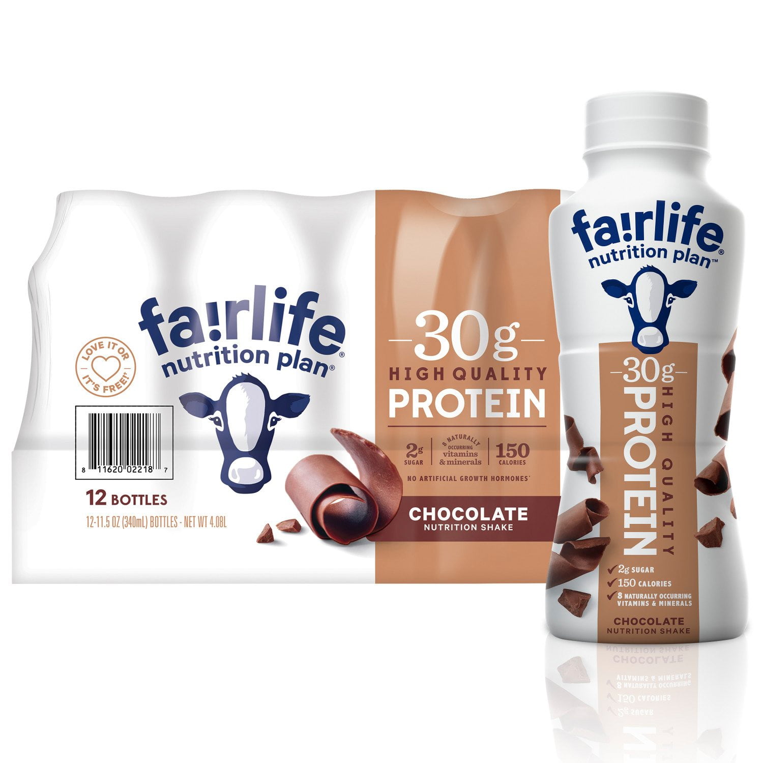 Fairlife Nutrition Plan 30g Protein Shake, Chocolate, 11.5 fl. oz., 12 ...