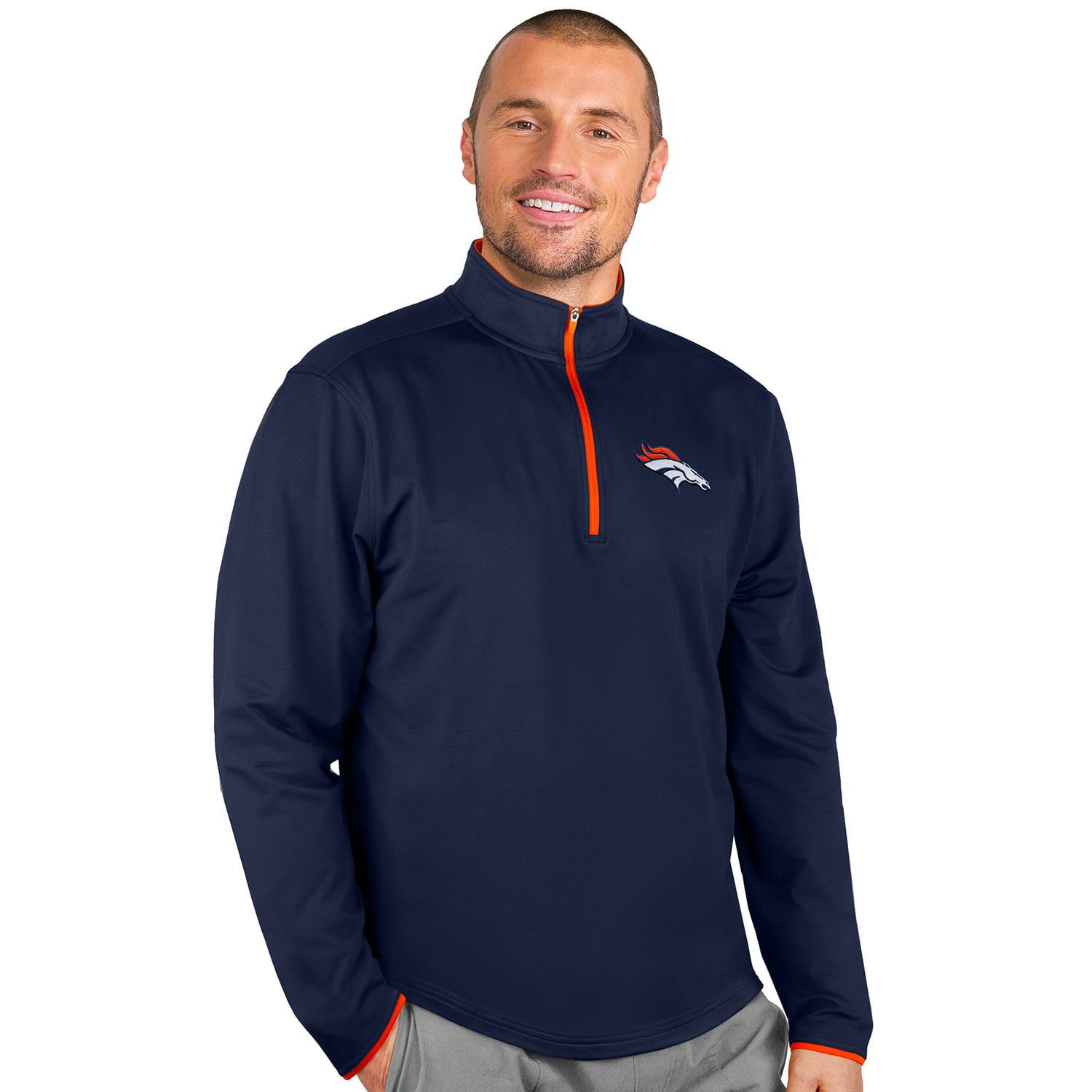 Denver Broncos Men's Quarter-Zip Pullover - Samsclub.com