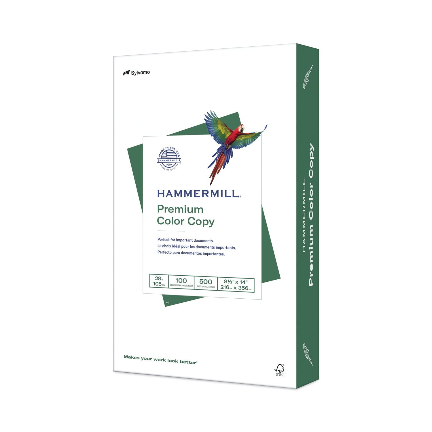 Hammermill - Color Copy Paper, 100 Brightness, 8-1/2 x 14, Photo White ...