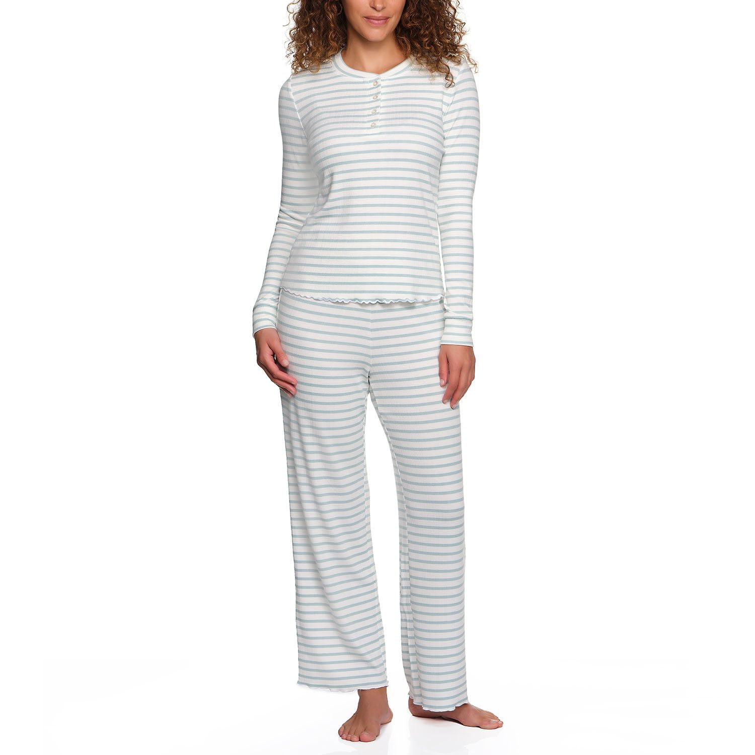 Loft Women's 2-Piece Henley Pointelle Pajama Set - Samsclub.com