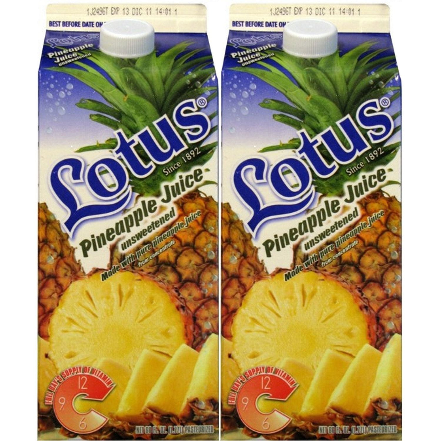 Lotus Pineapple Juice 64 fl. oz., 2 pk. - Samsclub.com