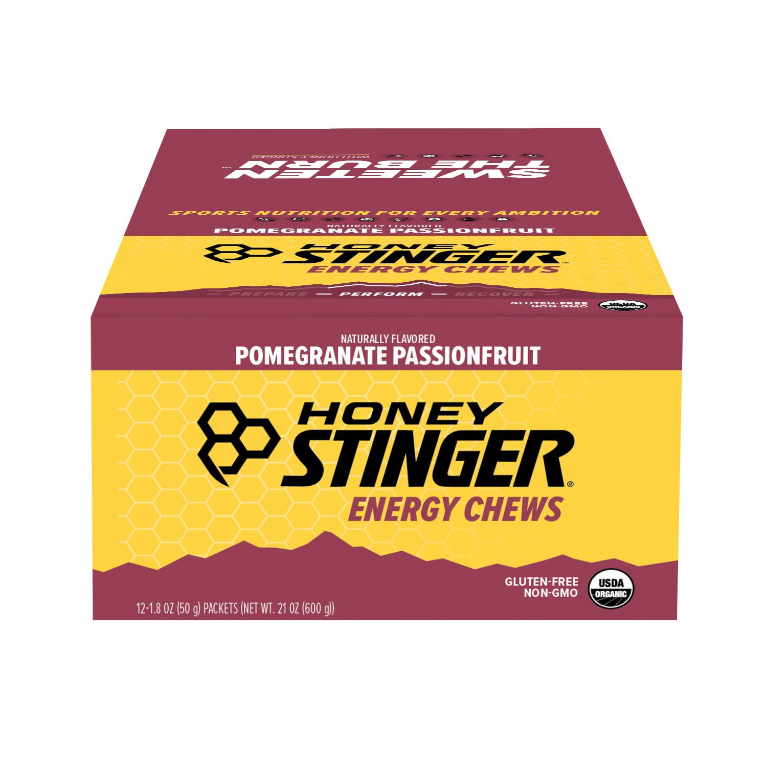 Honey Stinger Organic Energy Chew, Fruit Smoothie, Caffeine Free ...
