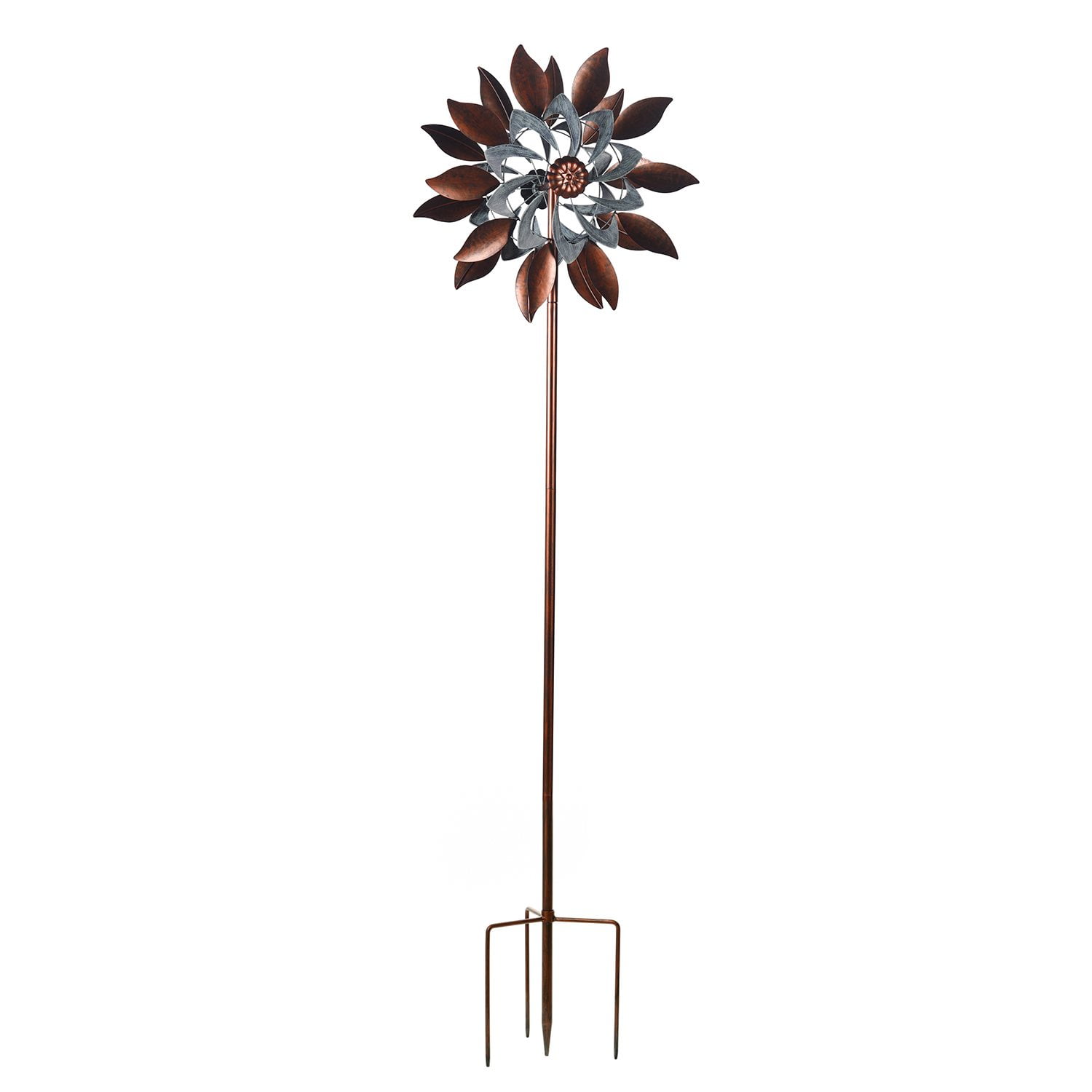 Member's Mark 83" Distressed Copper & Verdigris Floral Wind Chaser ...
