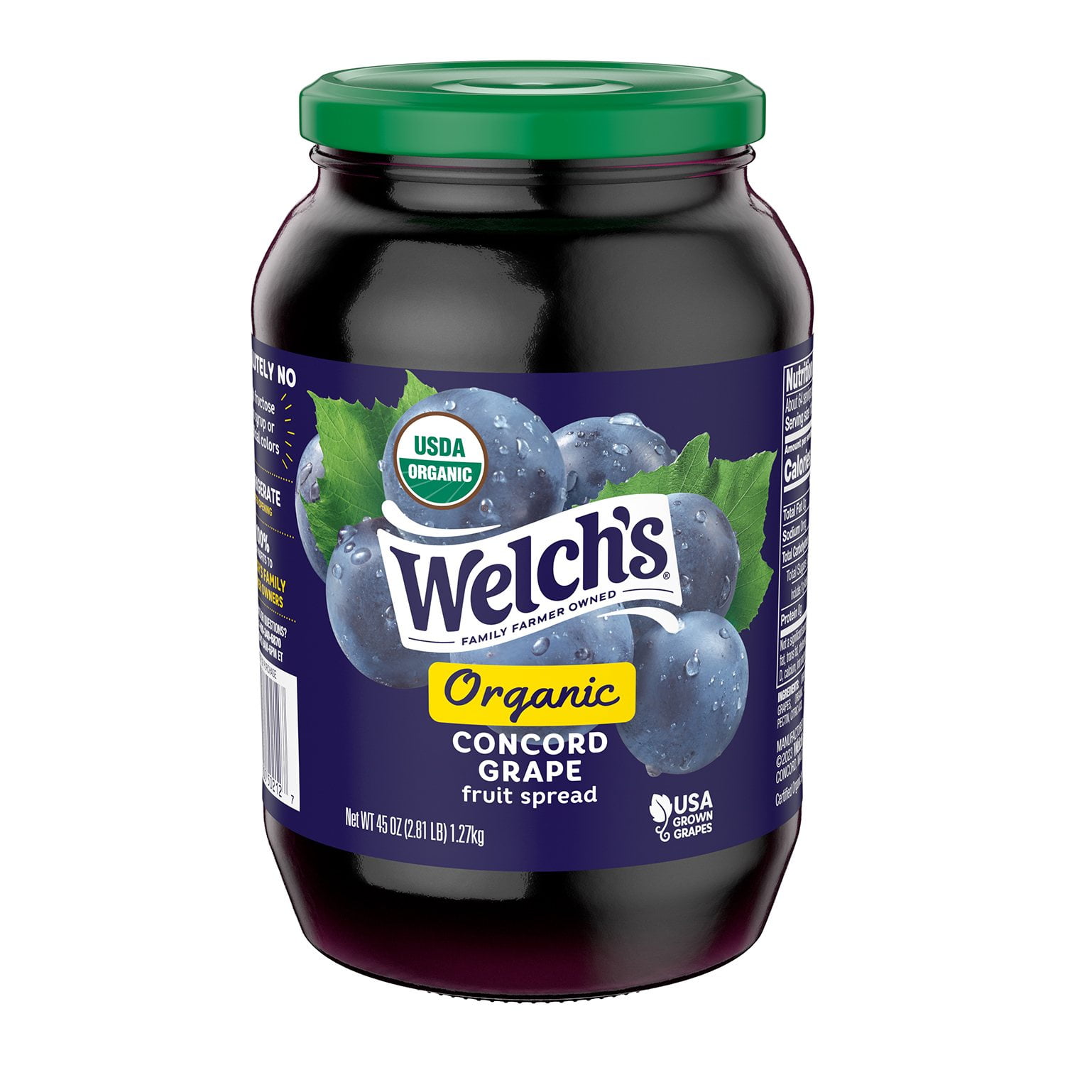 Welch's Organic Concord Grape Fruit Spread, 45 oz. - Samsclub.com