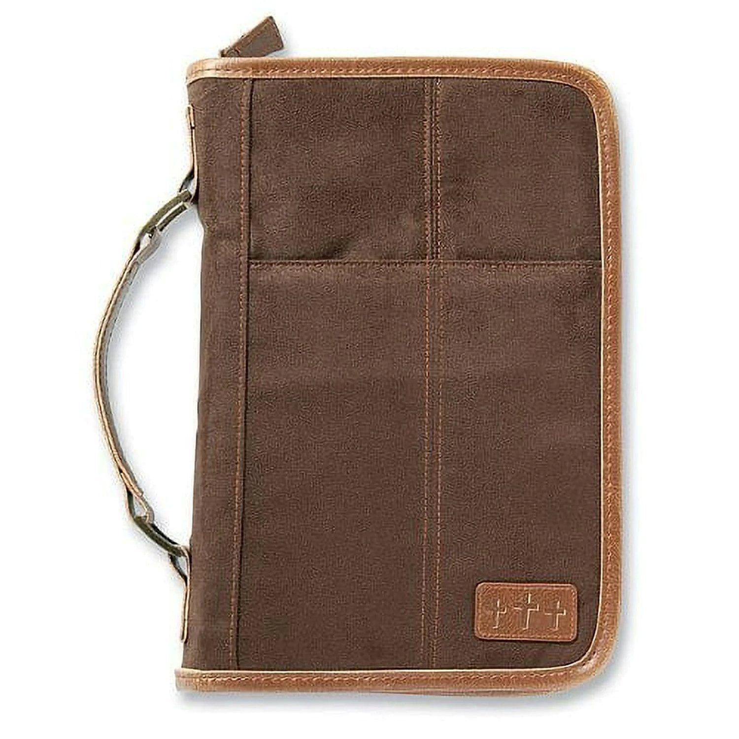 Aviator Extra Large Brown Suede Bible Cover for Men, Zippered with ...