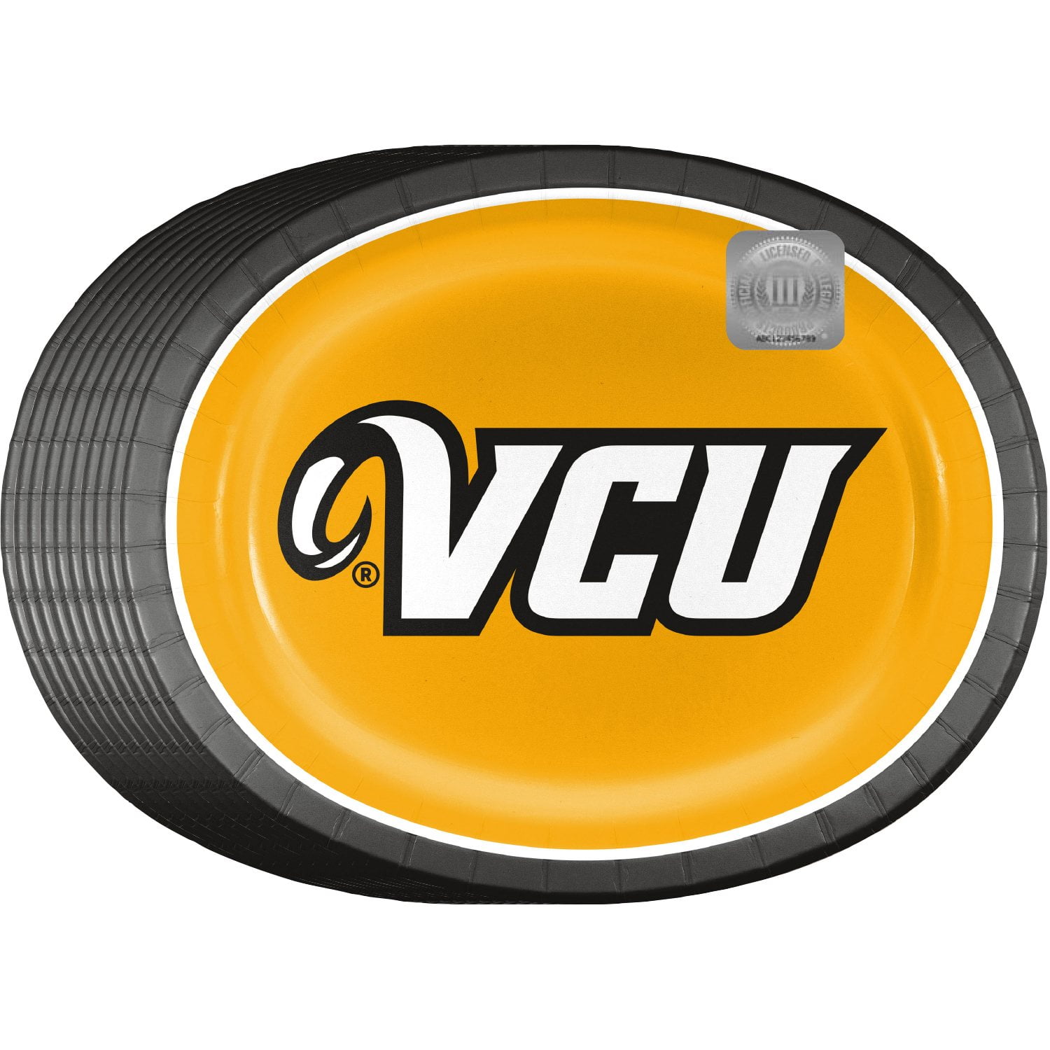 NCAA Oval Paper Plates, 10" x 12", 50 ct., Choose Team - Samsclub.com