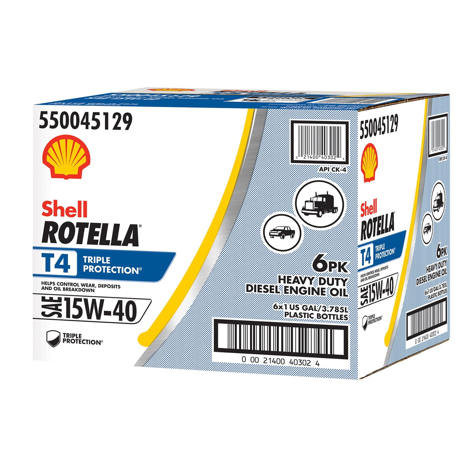 Shell Rotella T4 Triple Protection 15W-40 Diesel Engine Oil6-pack/1 ...
