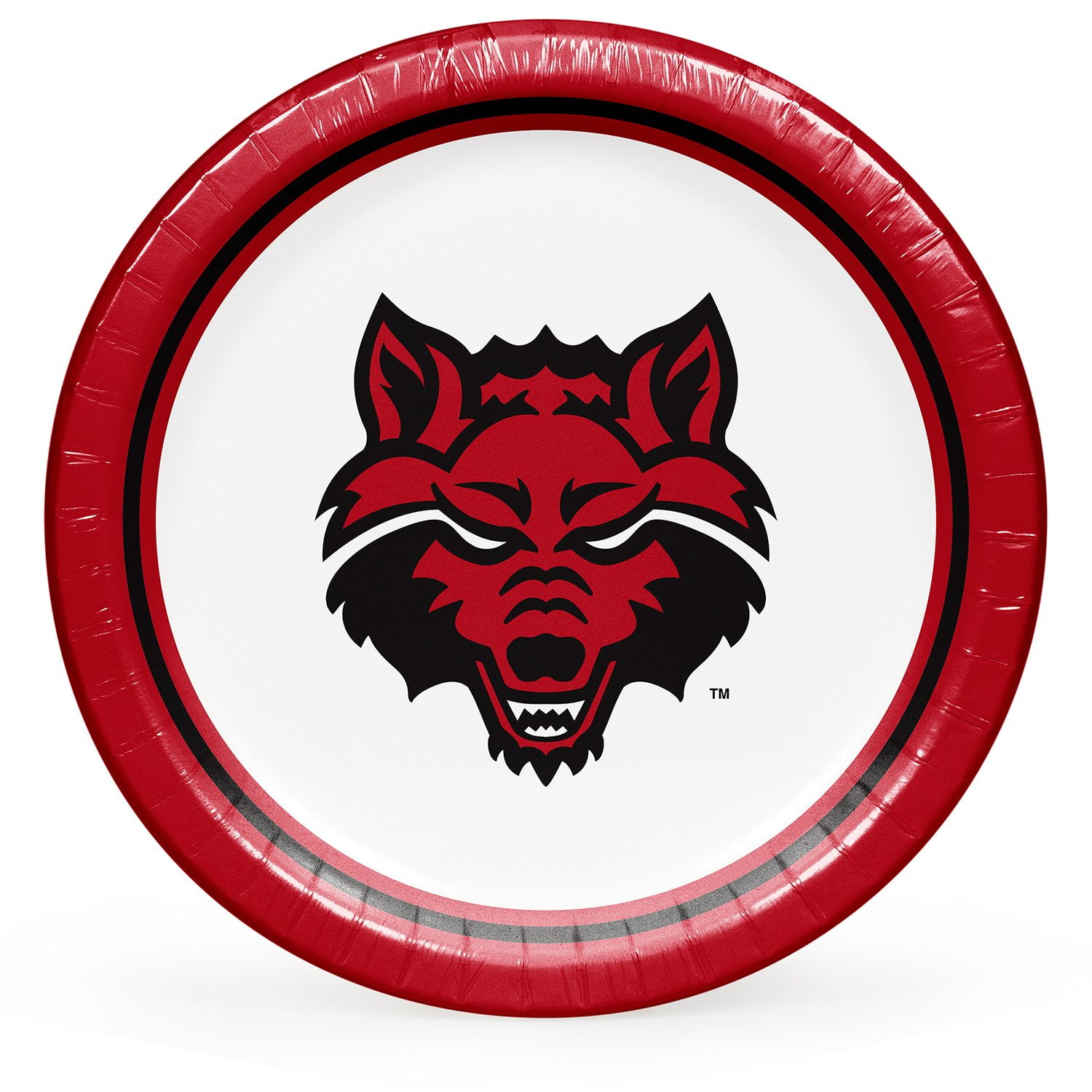 Arkansas State Red Wolves NCAA Round Paper Plates, 10", 85 ct ...