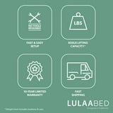 LulaaBED 12" Soft & Firm Flippable Memory Foam Mattress & Adjustable ...