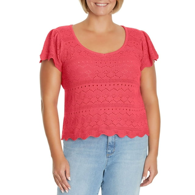 Jessica Simpson Women's Plus Lace Sweater - Samsclub.com