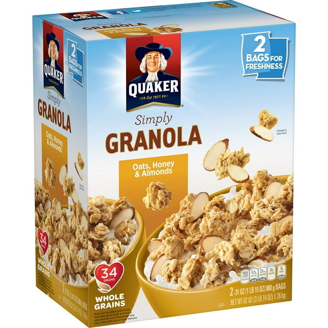 Quaker Simply Granola Oats, Honey and Almonds (31 oz., 2 ct ...