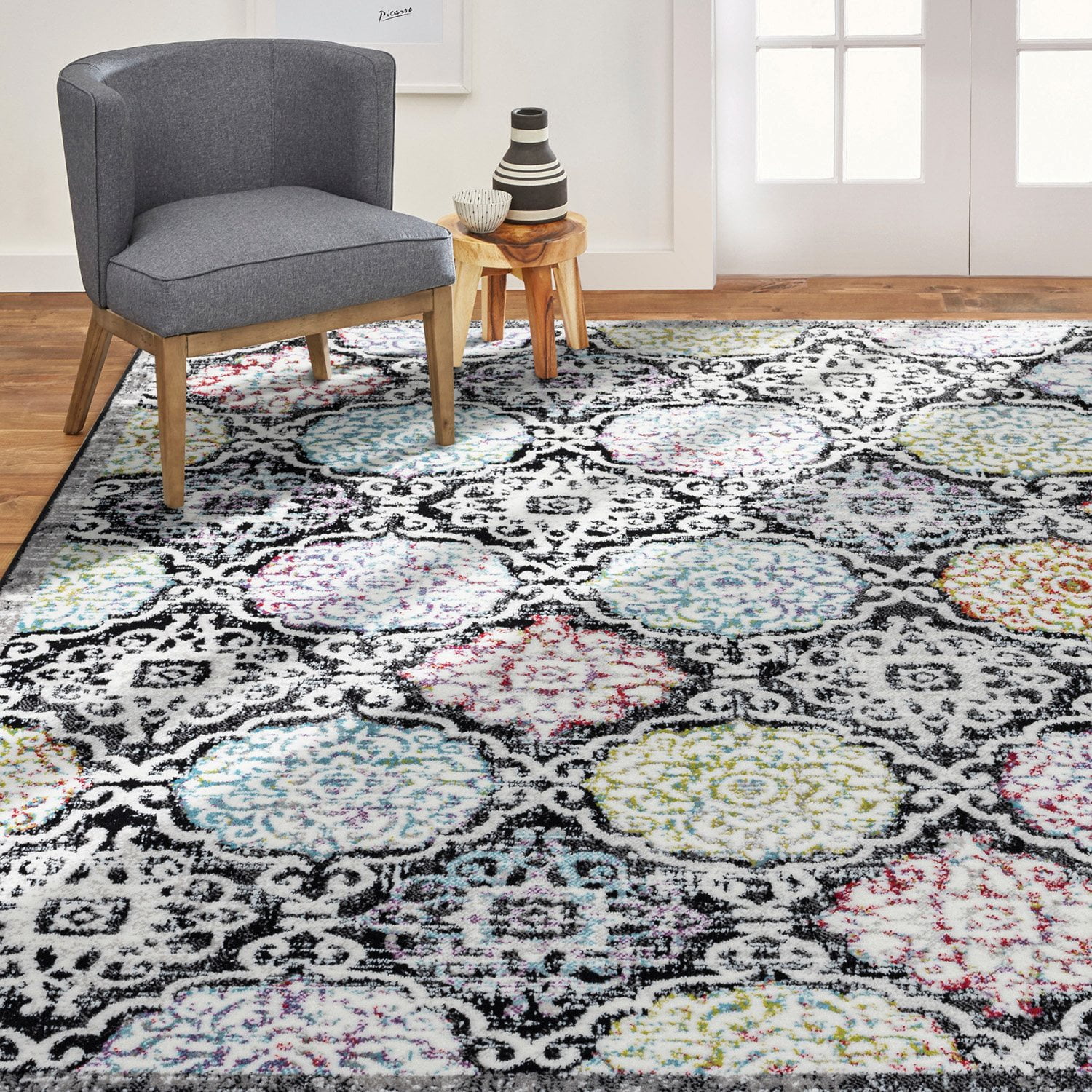 Home Dynamix Boho Andorra Transitional Damask Area Rug, Assorted Sizes ...